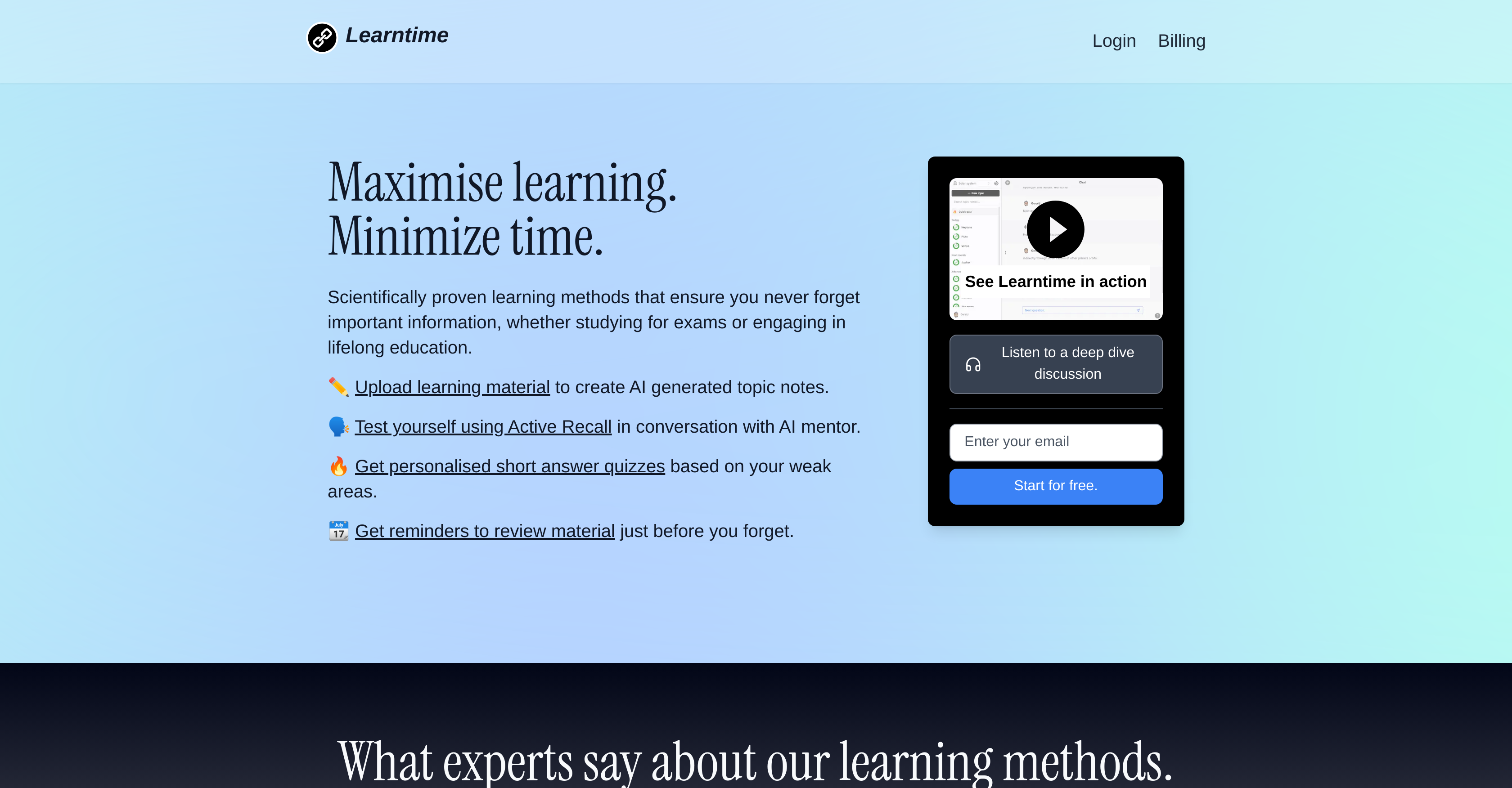 Learntime - AI Tool For Studying