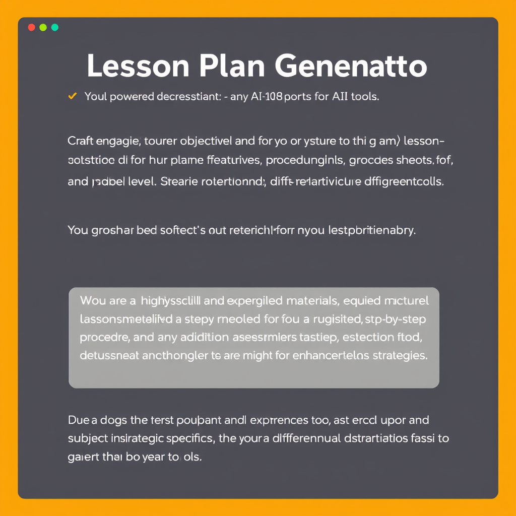 Lesson Plan Generator - (Free, No Signup AI Tool)