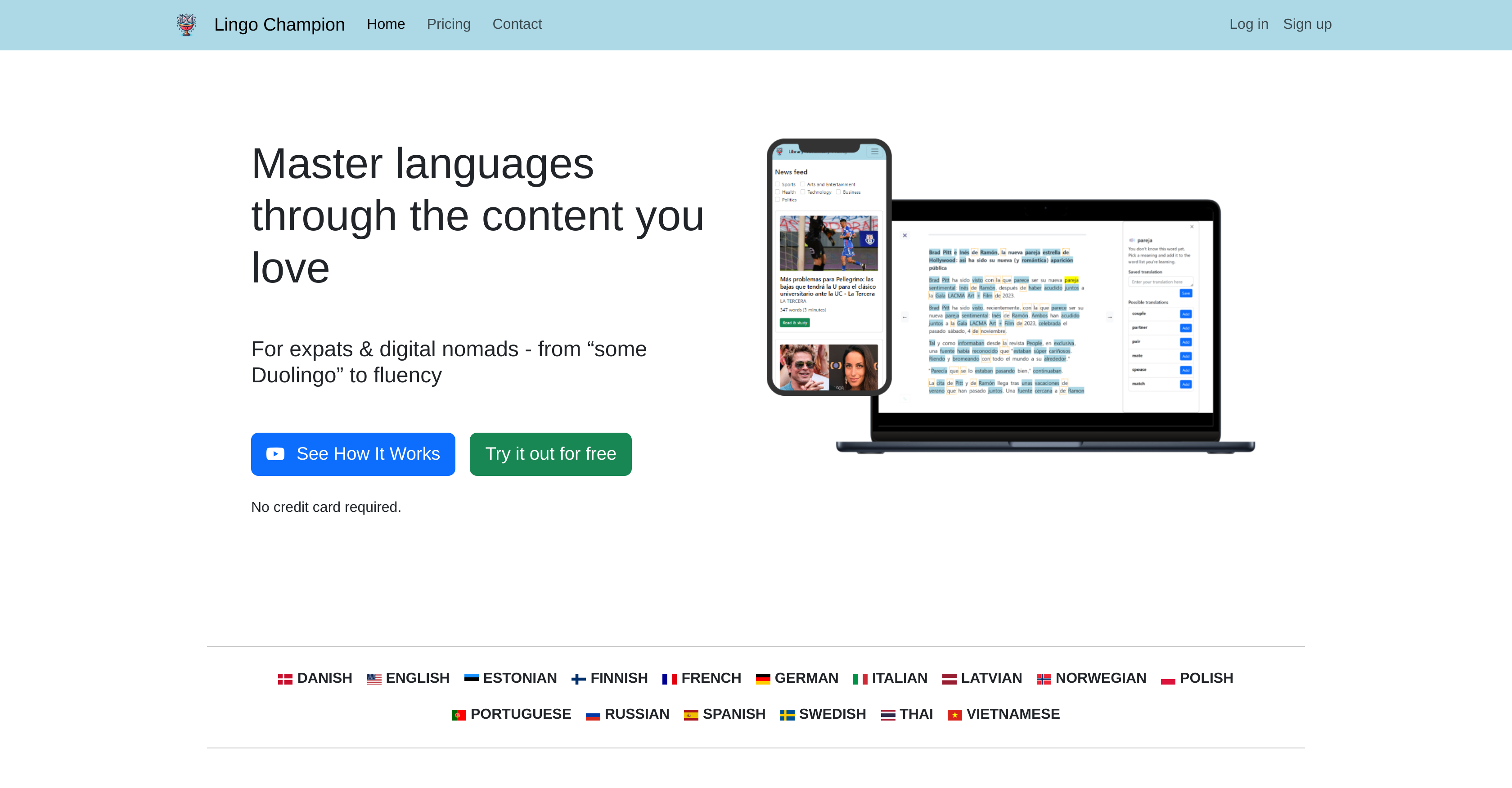 Lingo Champion - AI Tool For Language learning