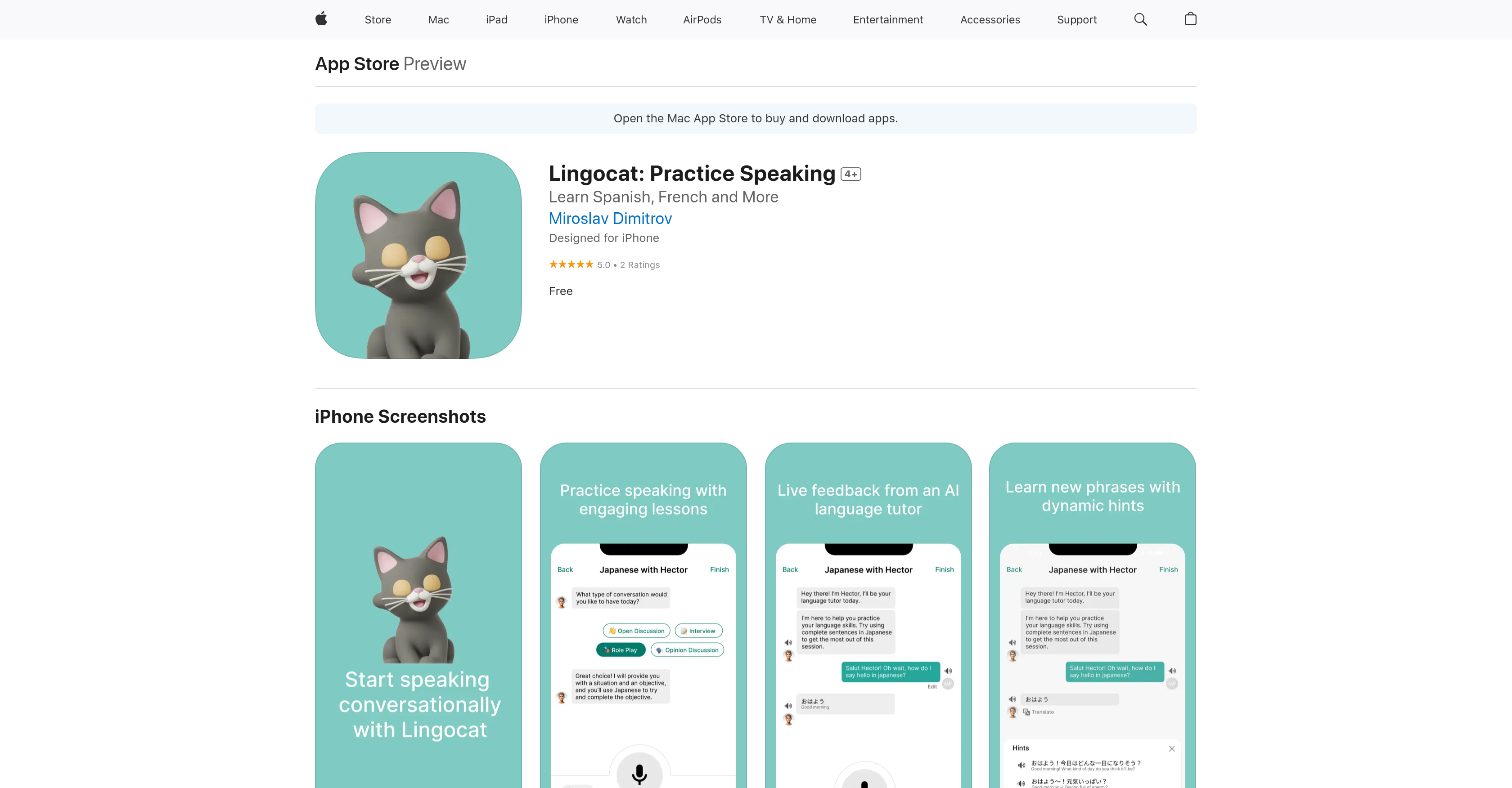 Lingocat: Practice Speaking - AI Tool For Language learning