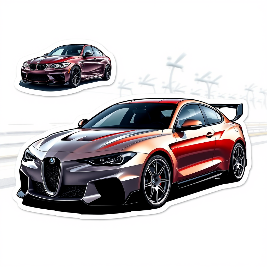 Moto Designer’s Sticker with Cars Mockups - (Free, No Signup AI Tool)