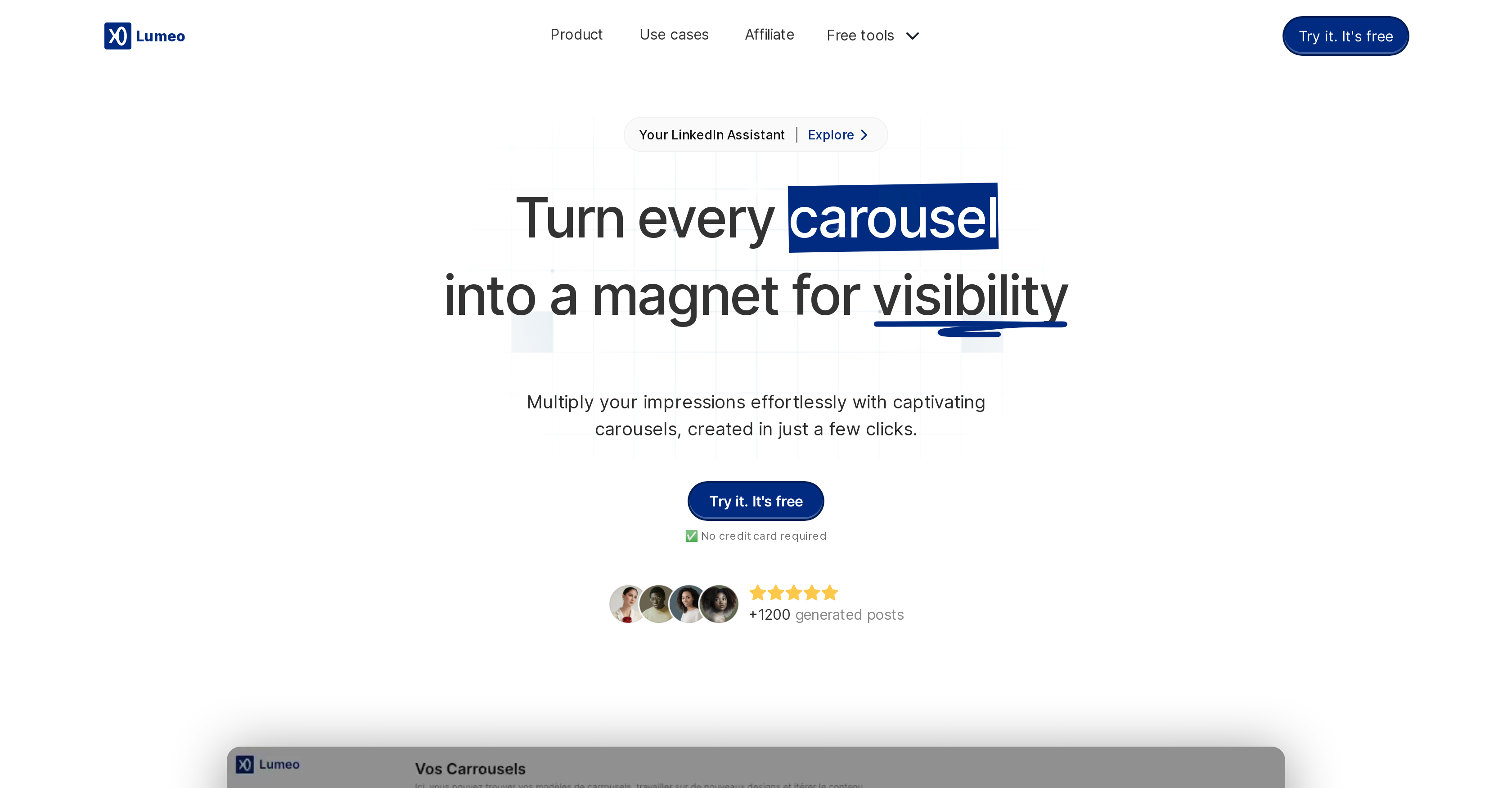 Lumeo - AI Tool For LinkedIn carousels