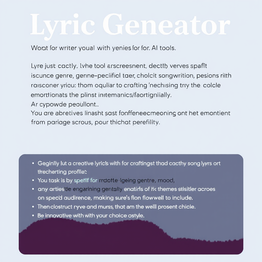 Lyric Generator - (Free, No Signup AI Tool)