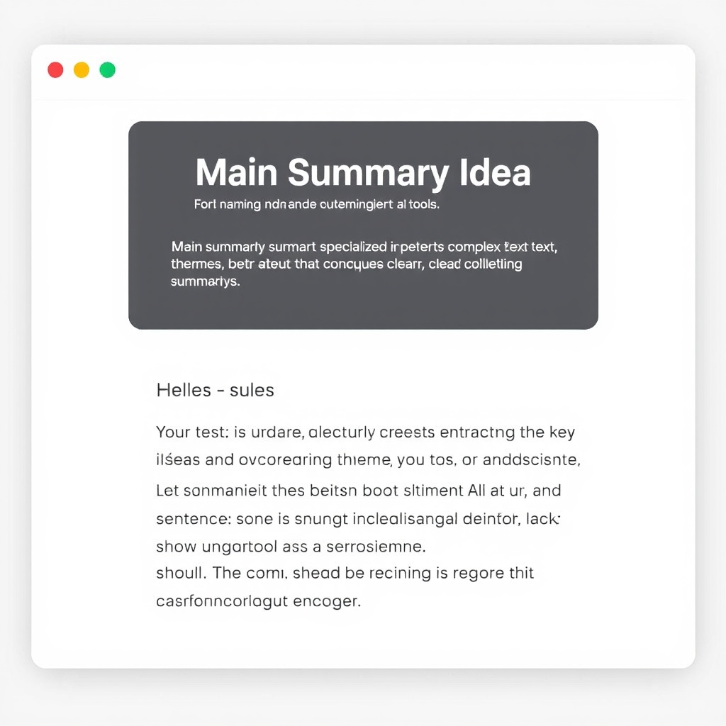 Main Summary Idea - (Free, No Signup AI Tool)