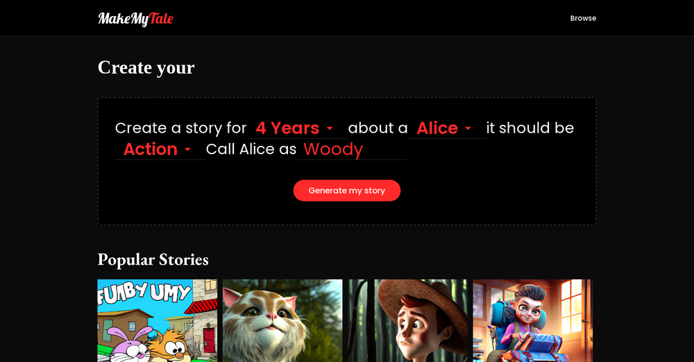 Makemytale - There's An AI For That®