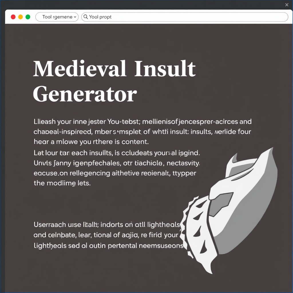 Medieval Insult Generator - Free AI Tool | TAAFT