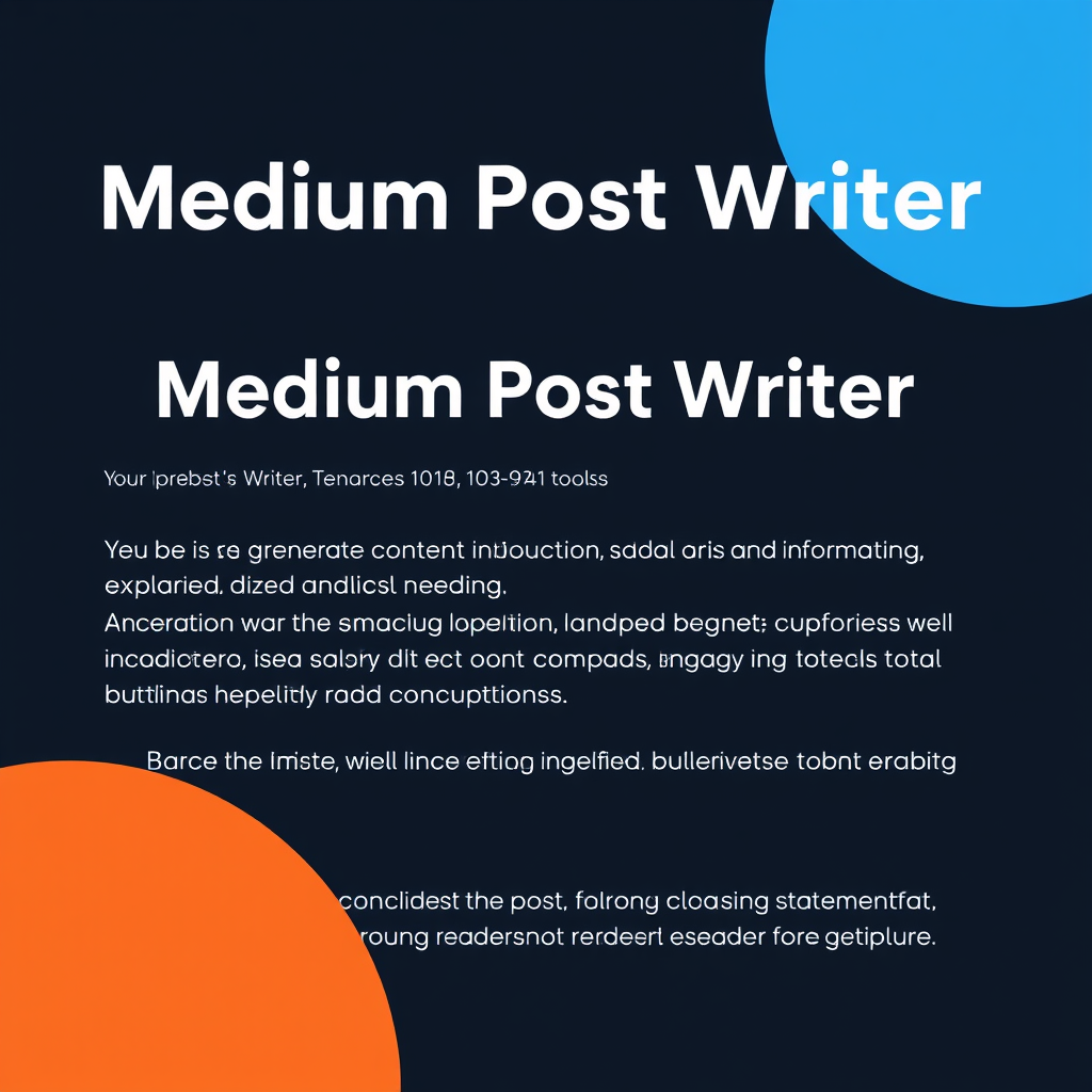 Medium Post Writer - (Free, No Signup AI Tool)