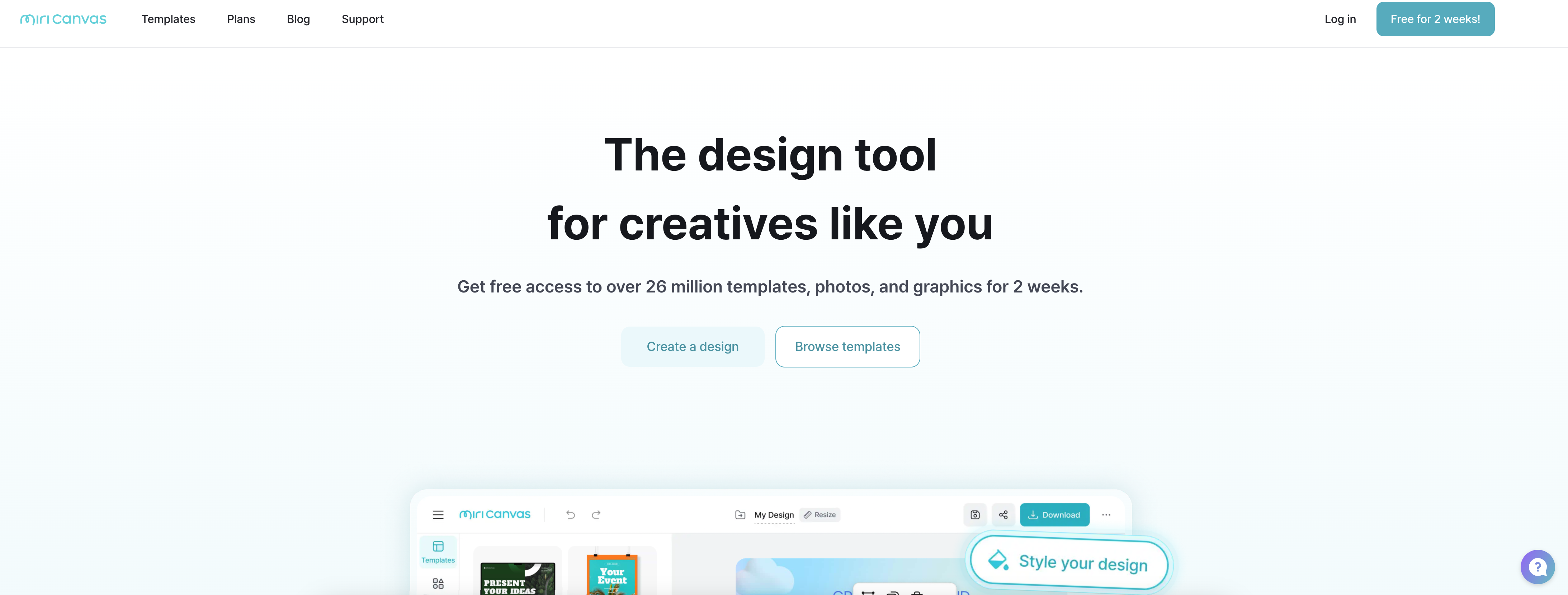 MiriCanvas - AI Tool For Graphic design