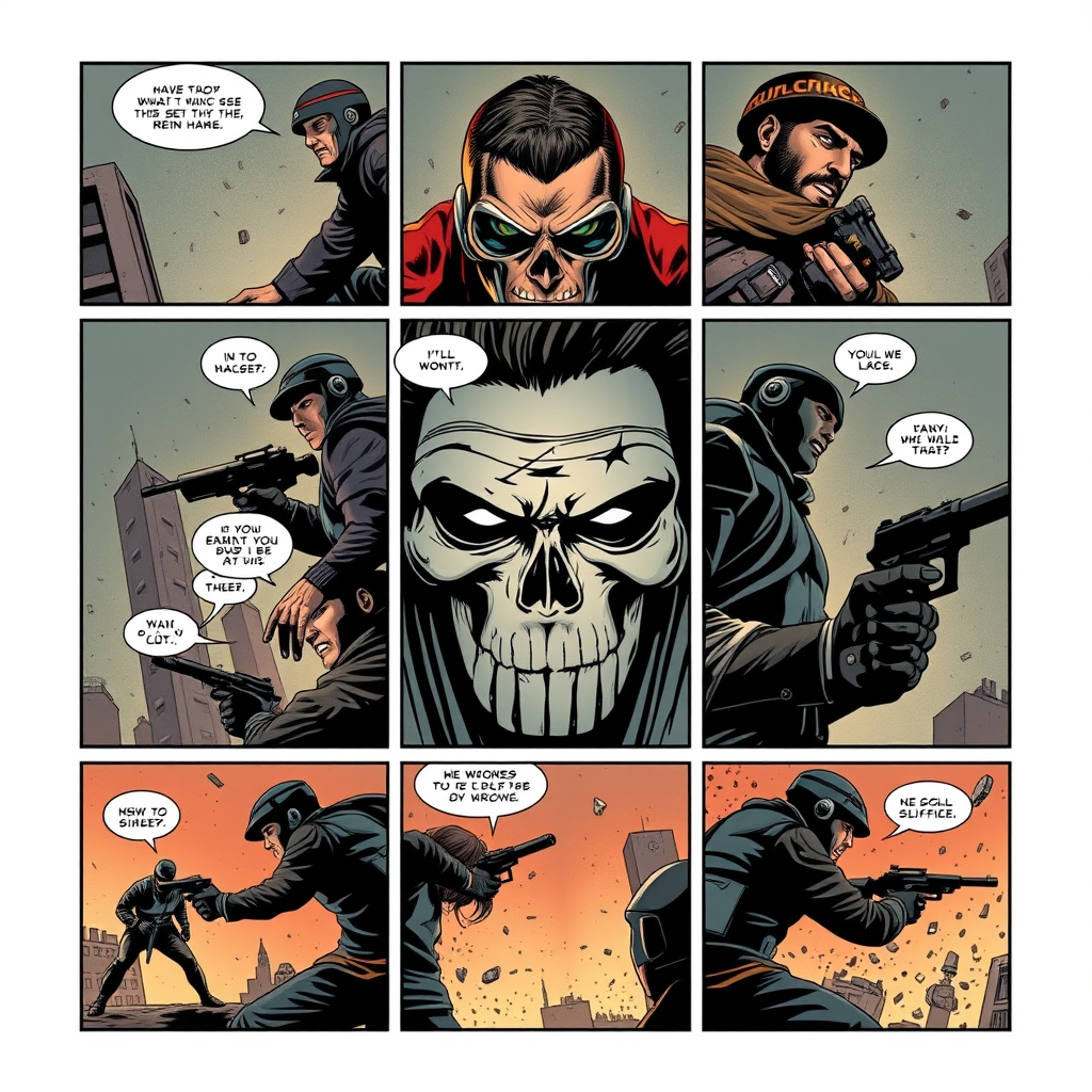 Mitch Gerads comic gritty art style cartoon drawing,th e punisher 2014 ...