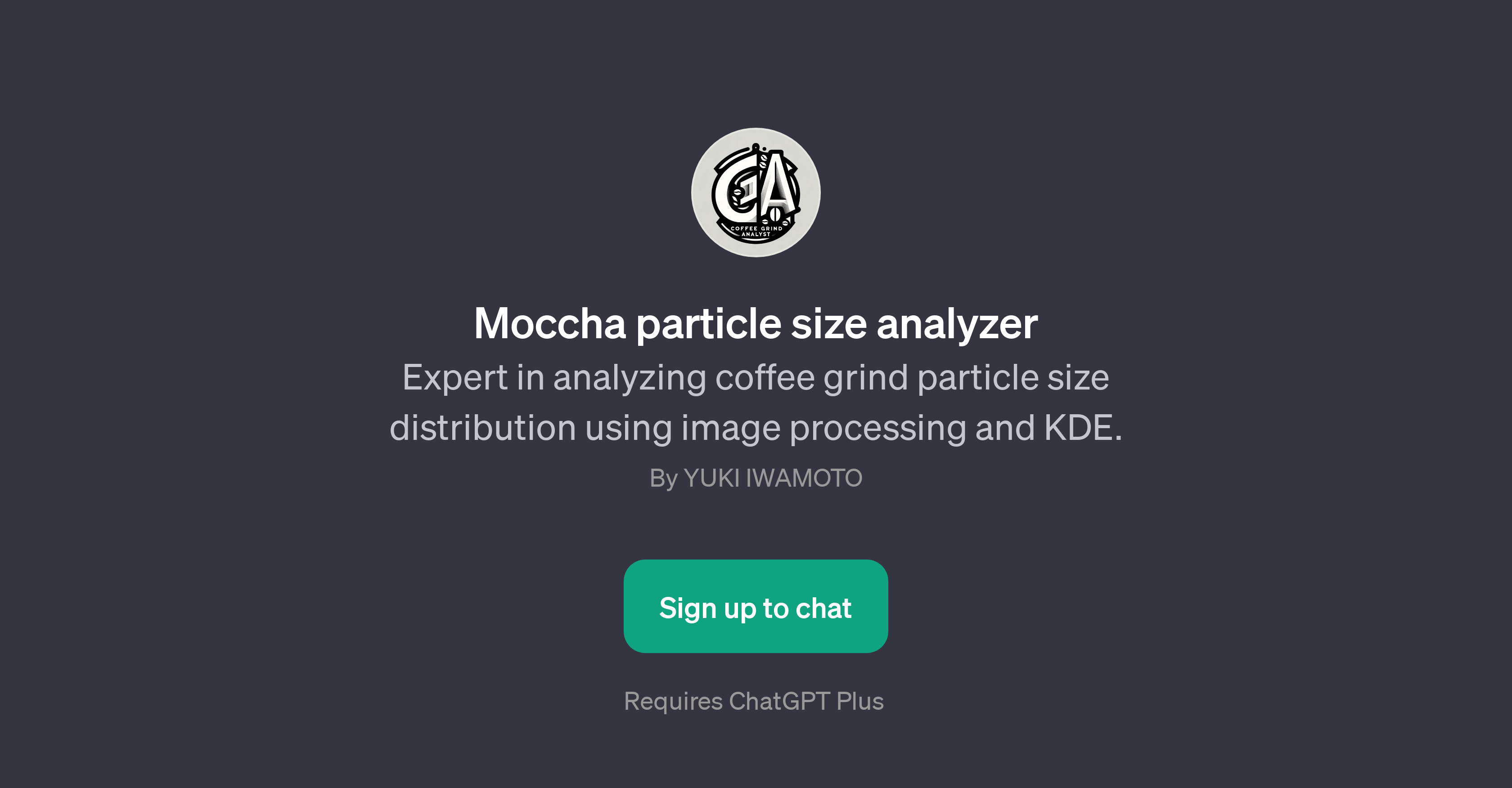 Moccha particle size analyzer - Coffee grind analysis - TAAFT