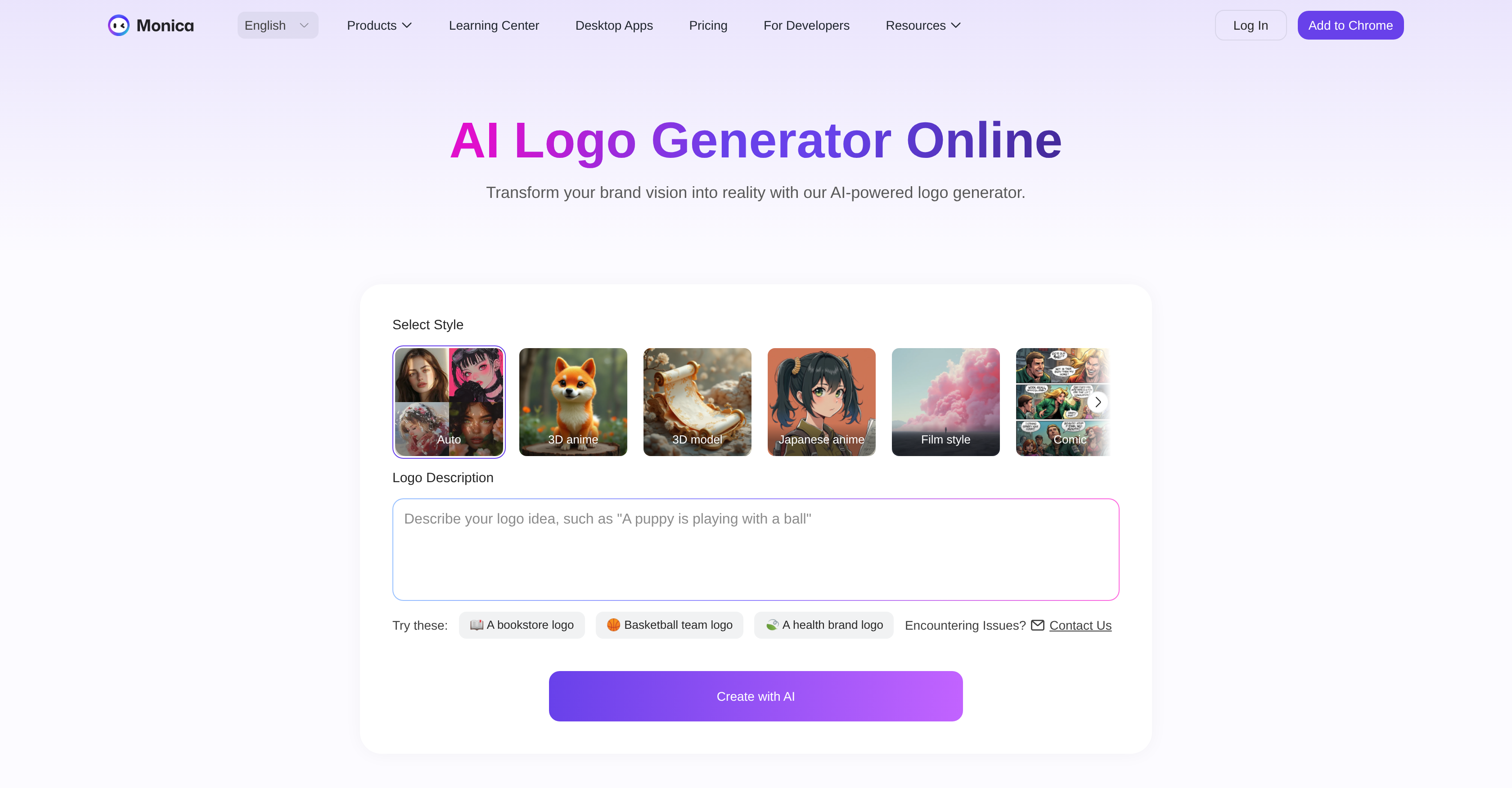Monica Logo Generator - AI Tool For Logos