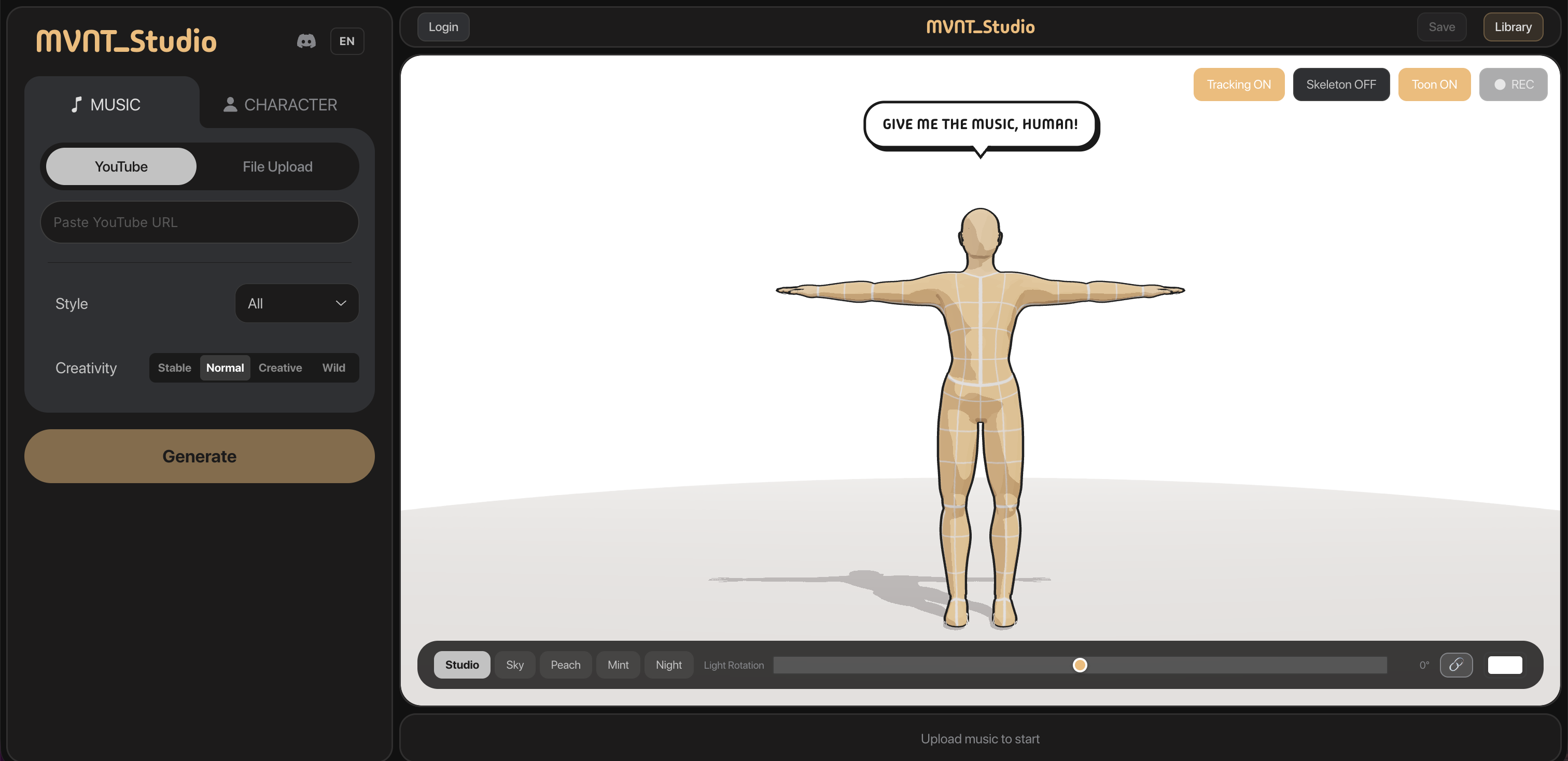 mvnt STUDIO - AI Tool For Dance videos