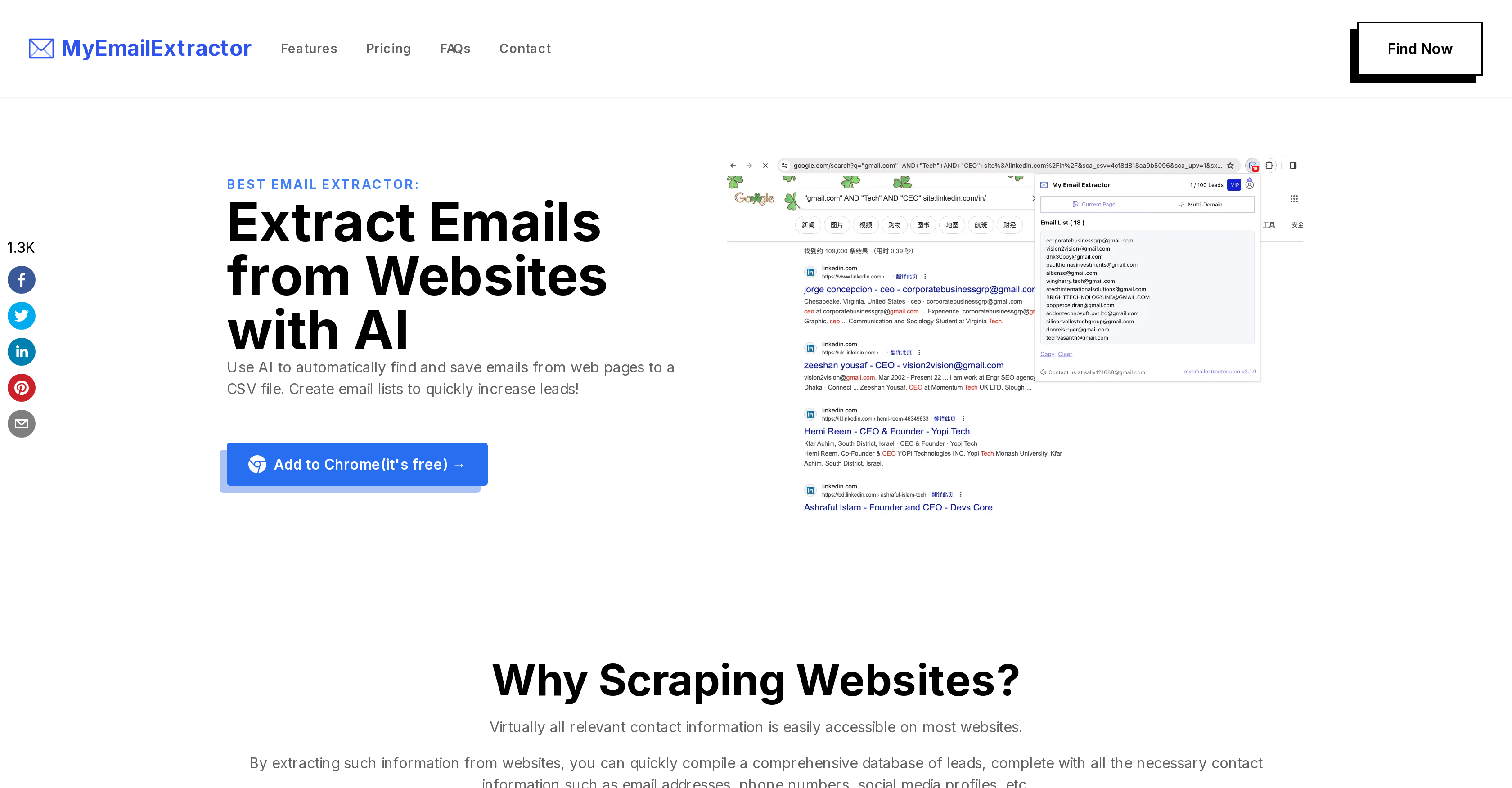 My Email Extractor - Email extraction - TAAFT