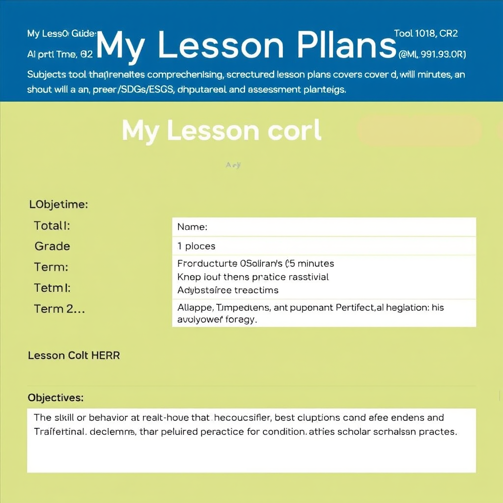 My Lesson Plans - (Free, No Signup AI Tool)