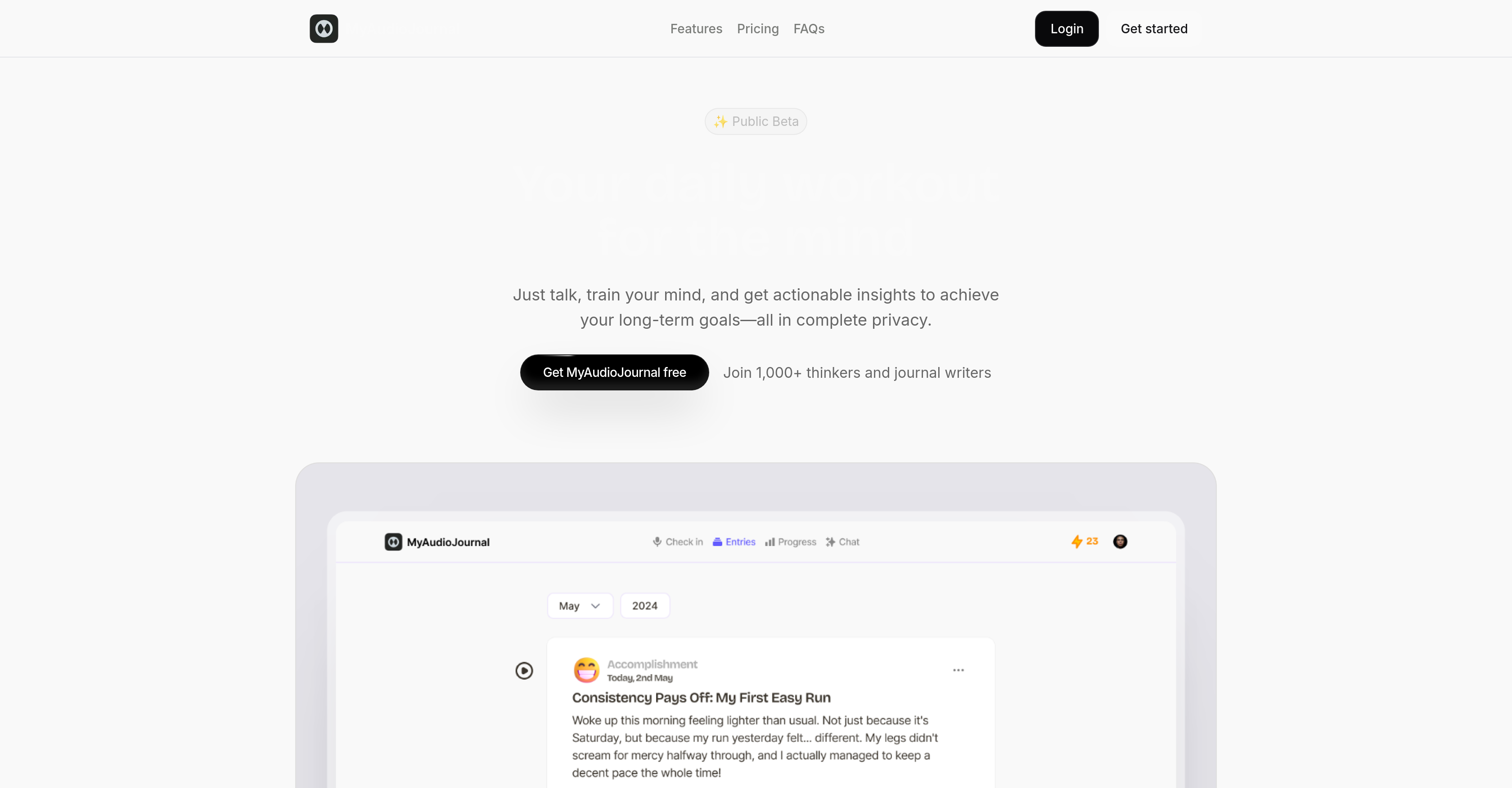 MyAudioJournal - AI Tool For Audio journals