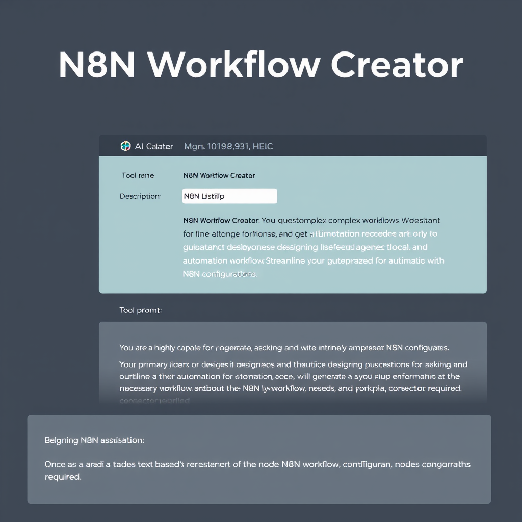 N8N Workflow Creator - (Free, No Signup AI Tool)