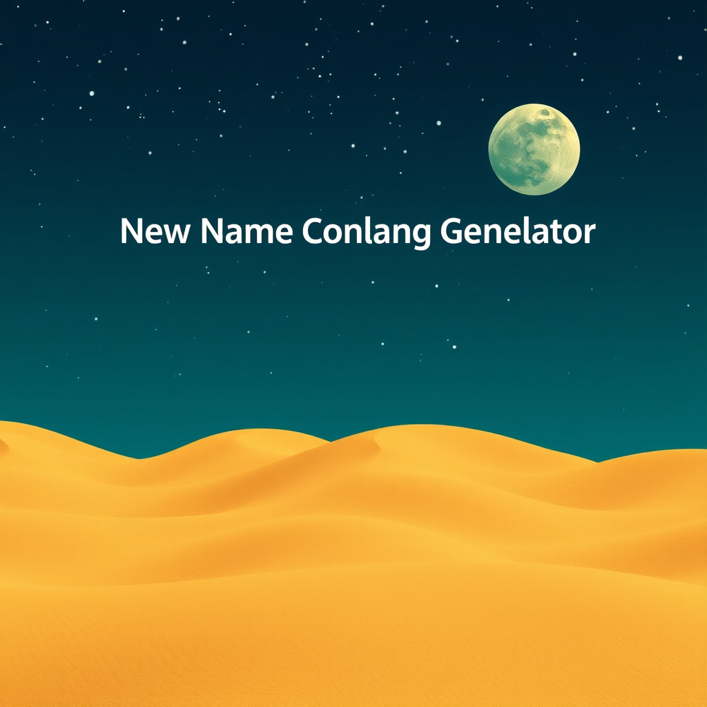 New Name Conlang Generator - (Free, No Signup AI Tool)