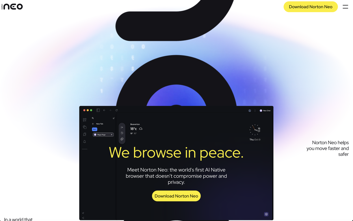 Norton Neo Browser - AI Tool For Web browsing