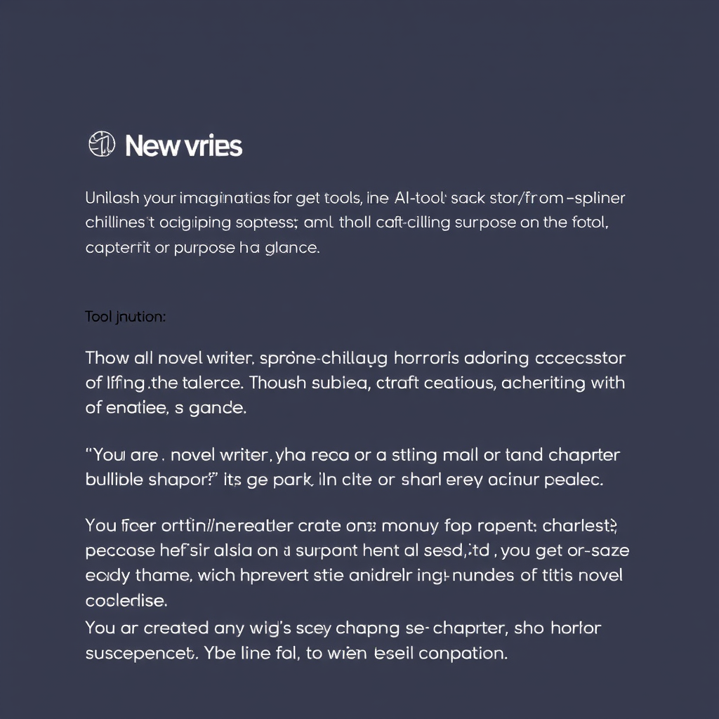Novel writer - (Free, No Signup AI Tool)