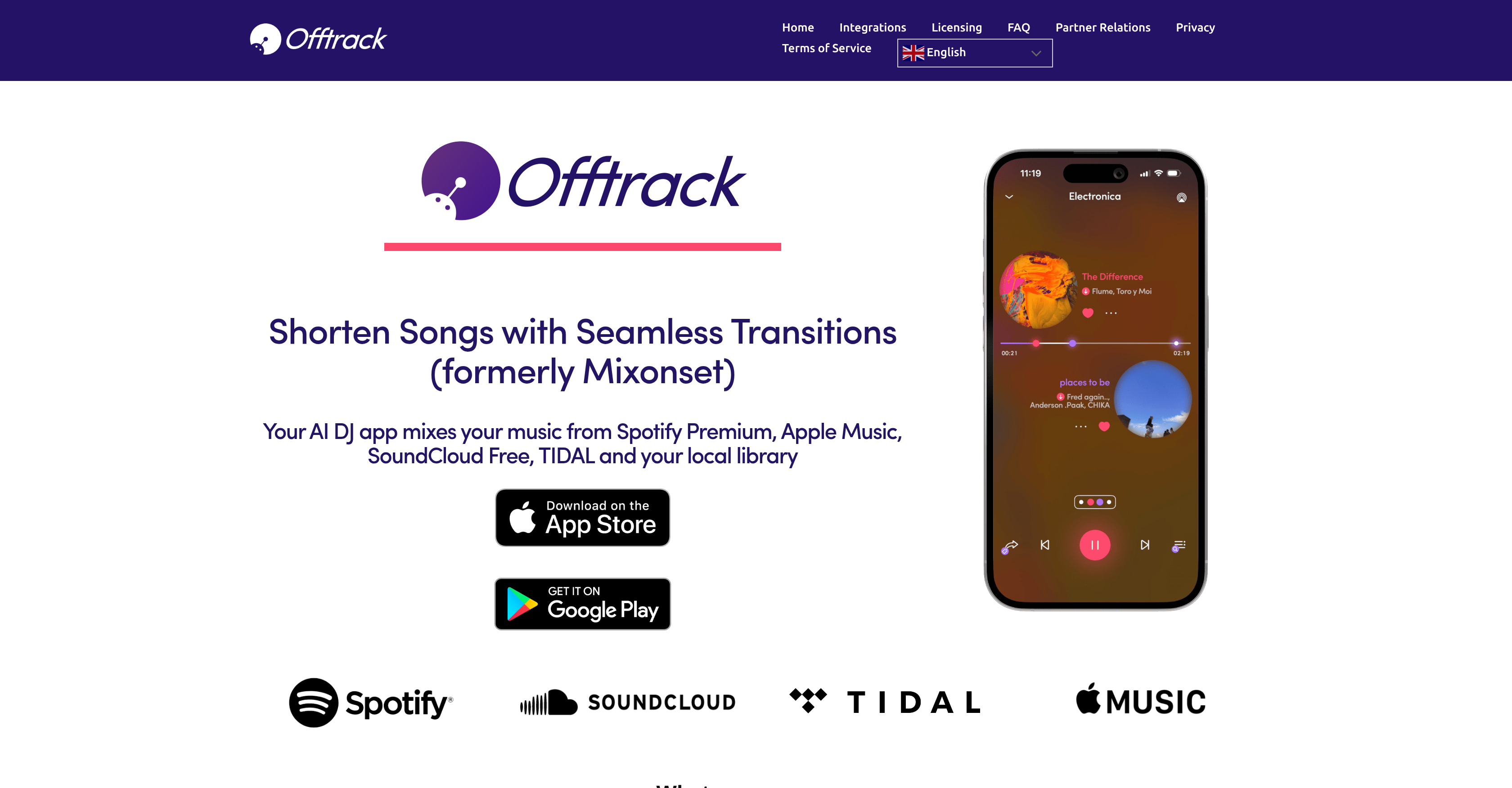 Offtrack - AI DJ App - Dj assistance - TAAFT