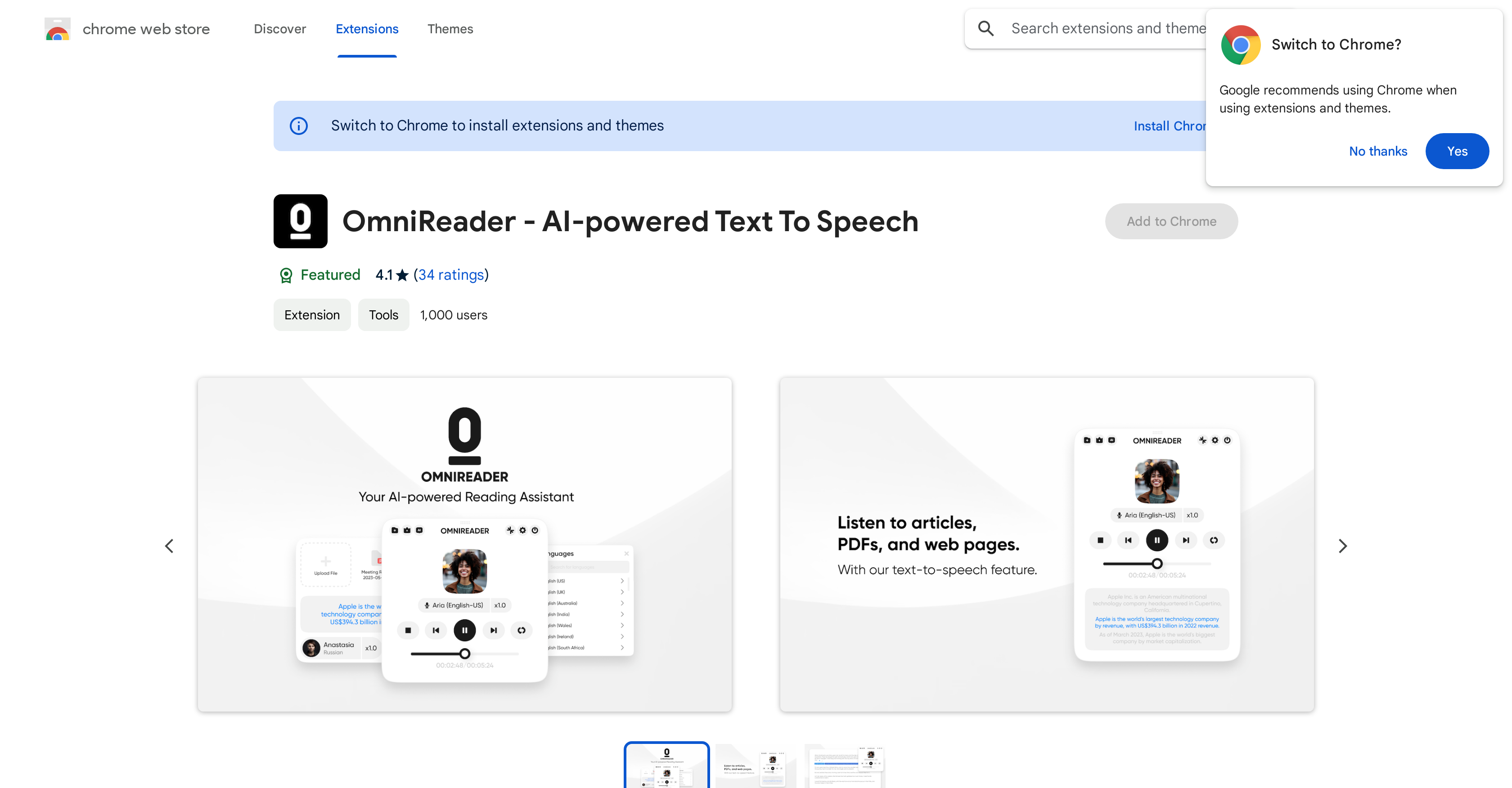 OmniReader - AI Tool For Text to speech