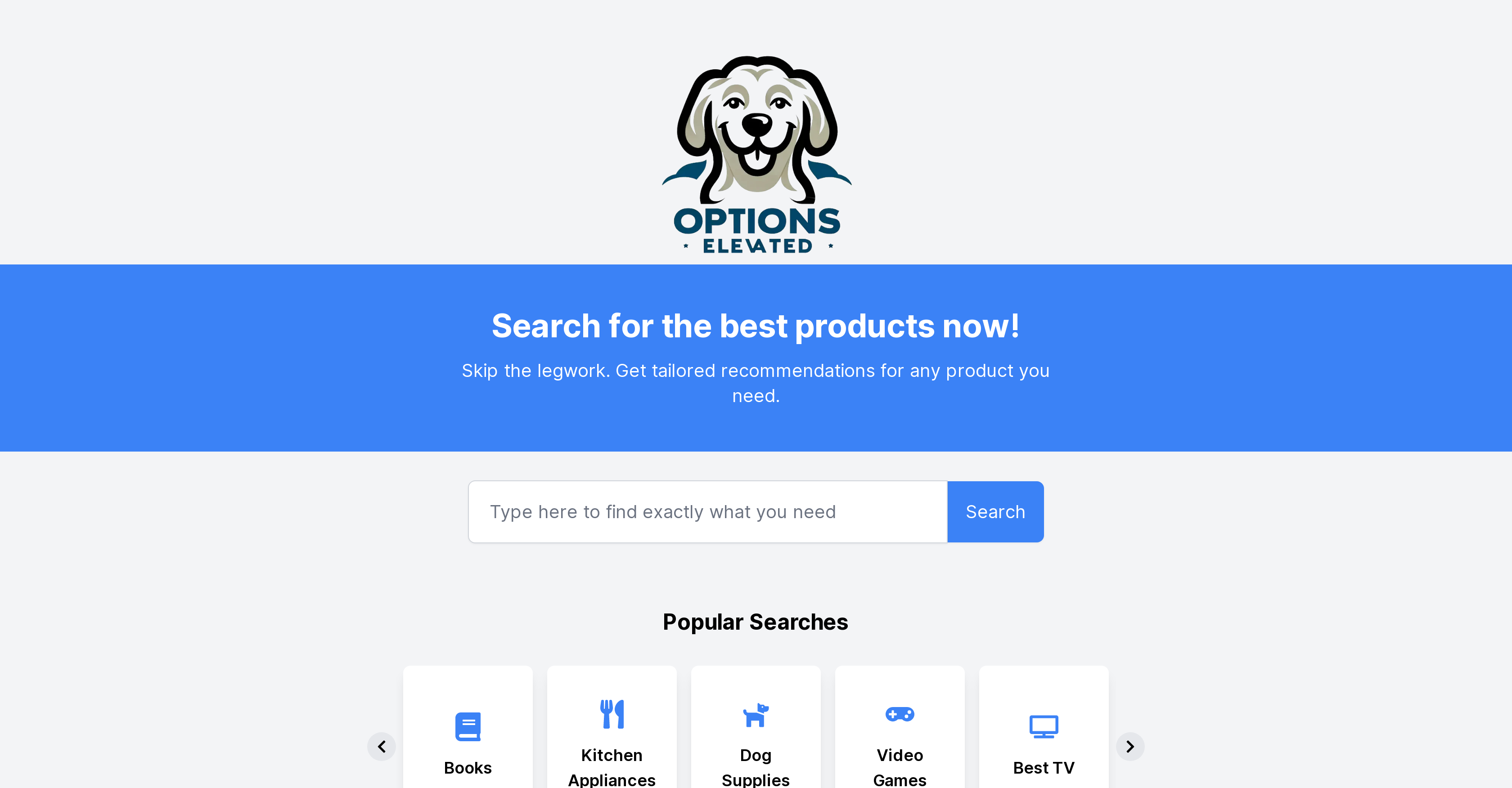 Options Elevated - AI Tool For Product recommendations
