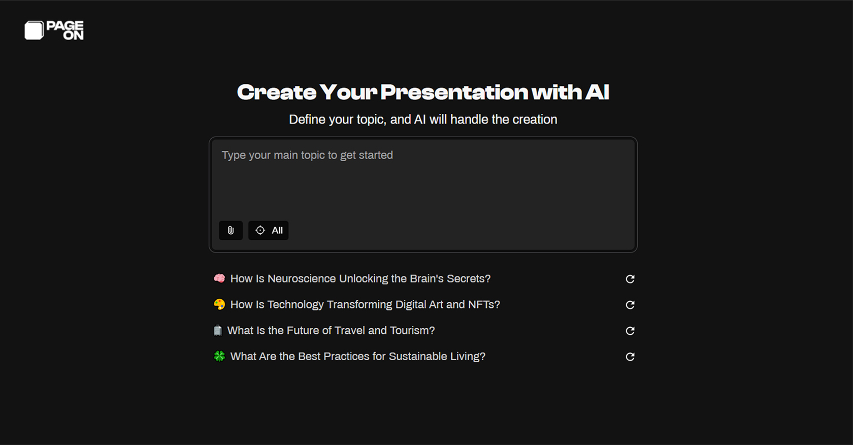 Pageon AI - AI Tool For Presentations