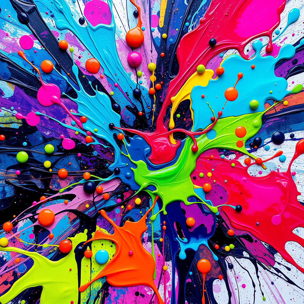 Paint Splash/Abstract AI - (Free, No Signup AI Tool)
