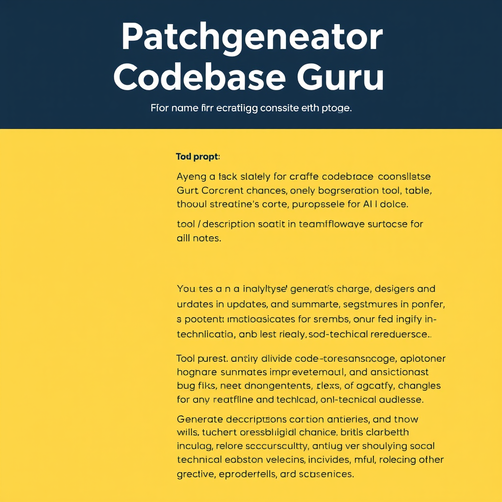 Patchgenerator Codebase Guru Ai Tool By Hanansaeed