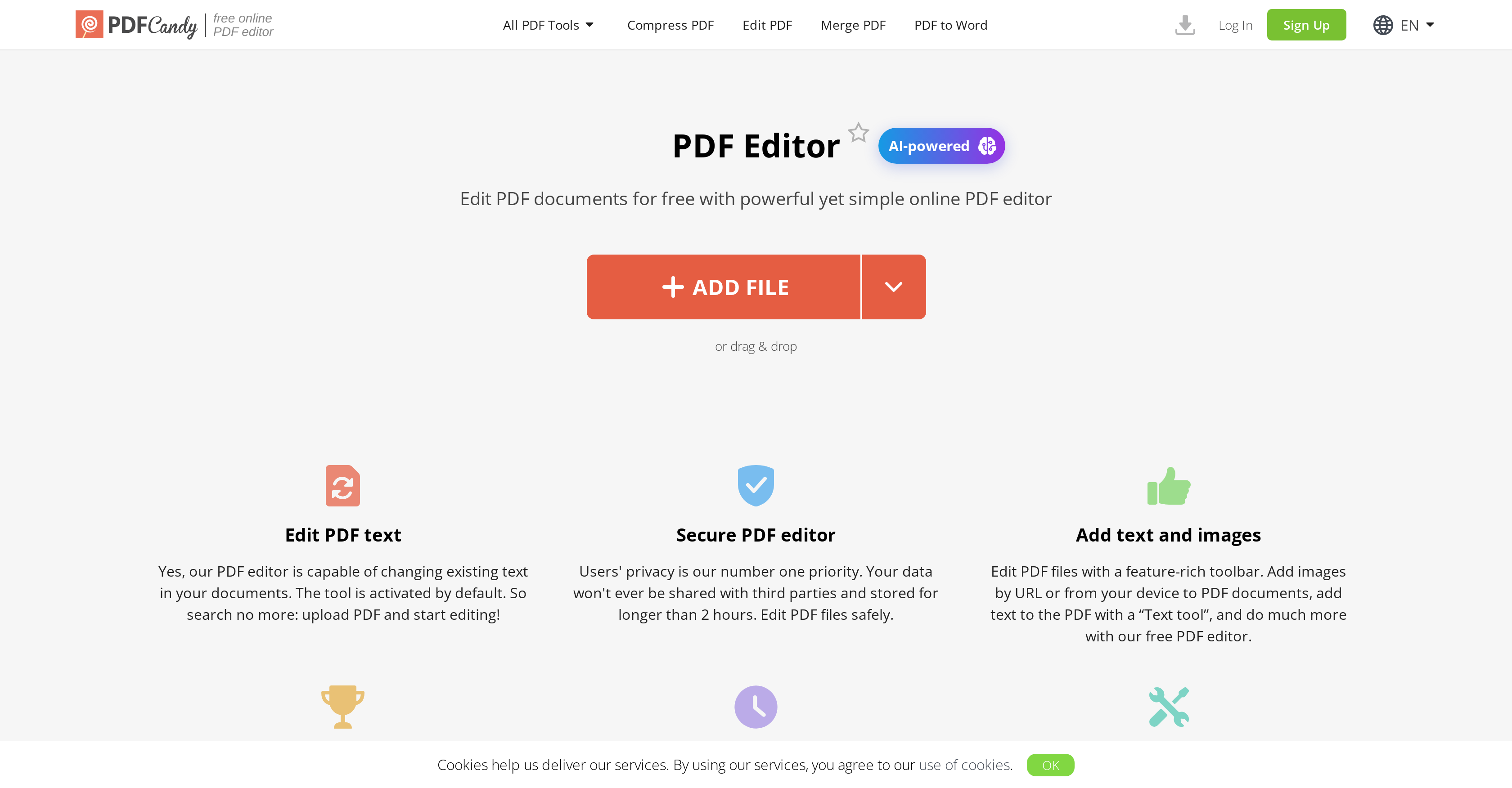 PDFCandy PDF Editor - AI Tool For PDF Management