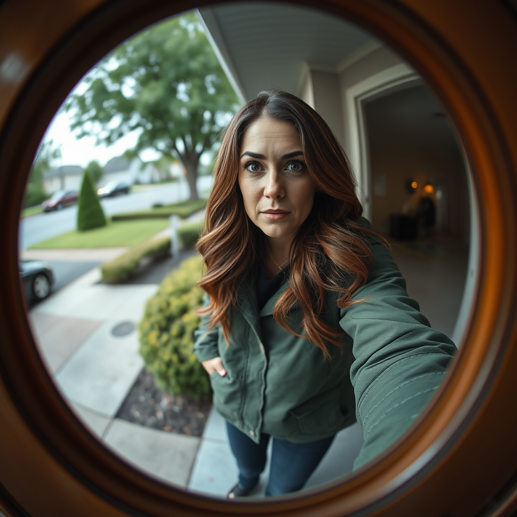 Peephole Perspective – A Mysterious Visitor at the Door - (Free, No ...