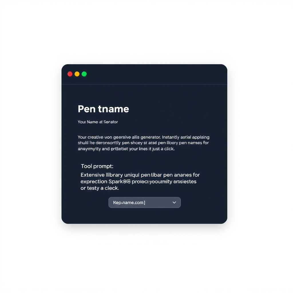Pen name - (Free, No Signup AI Tool)
