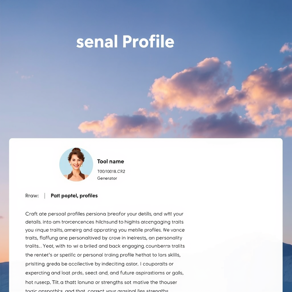 Personal Profile Generator - (Free, No Signup AI Tool)