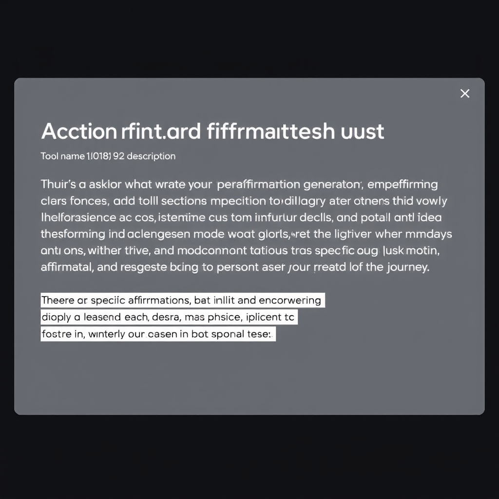 Personalized Affirmation Generators - (Free, No Signup AI Tool)