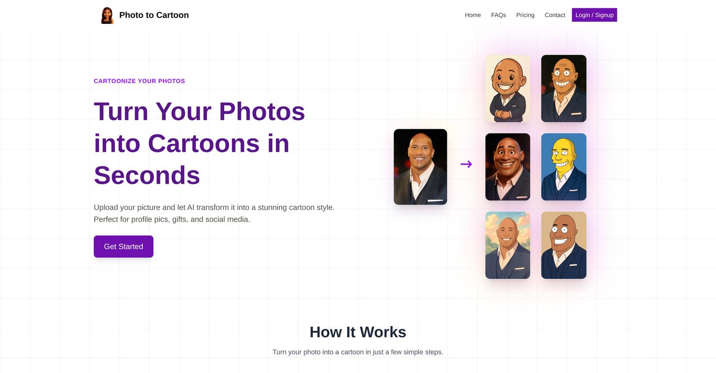 Photo to Cartoon.co - AI Tool For Cartoon images