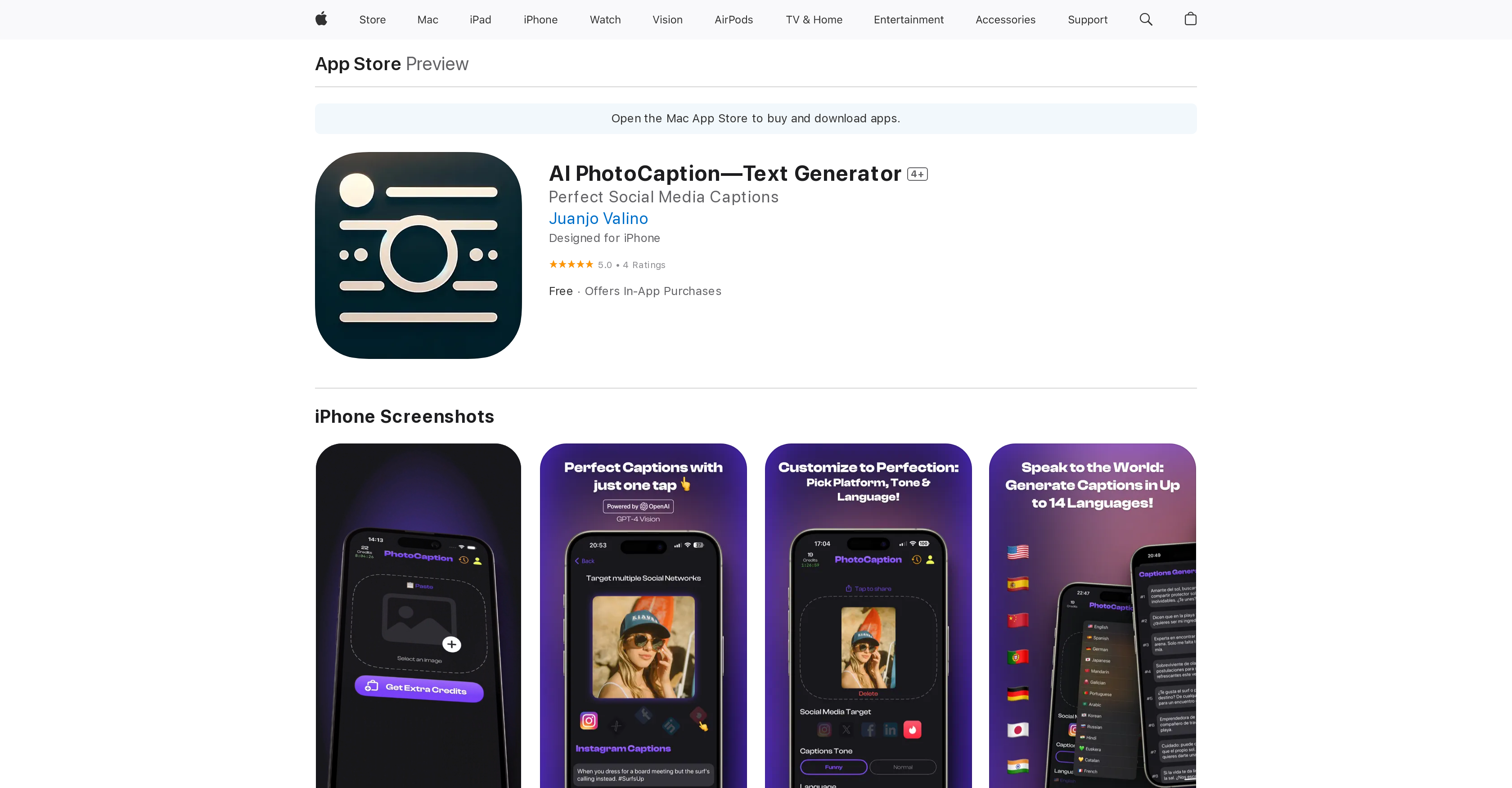 PhotoCaption AI - AI Tool For Social media captions