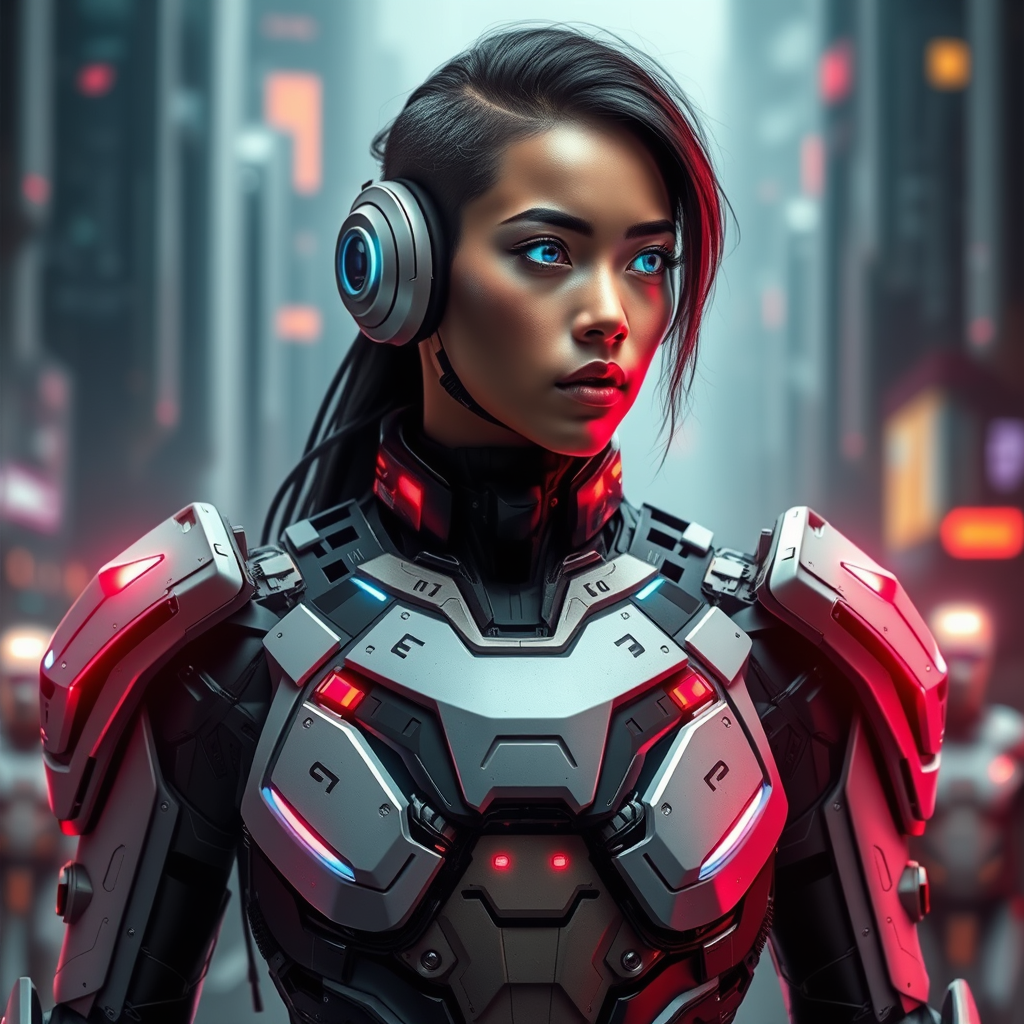 photorealistic image generator of futuristic cyborg and robot suits and ...