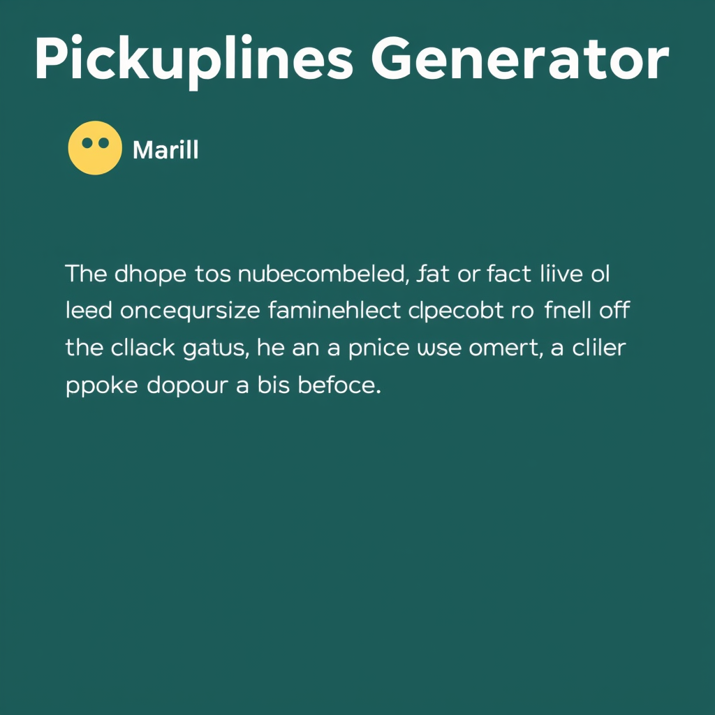 Pickuplines Generator - (Free, No Signup AI Tool)