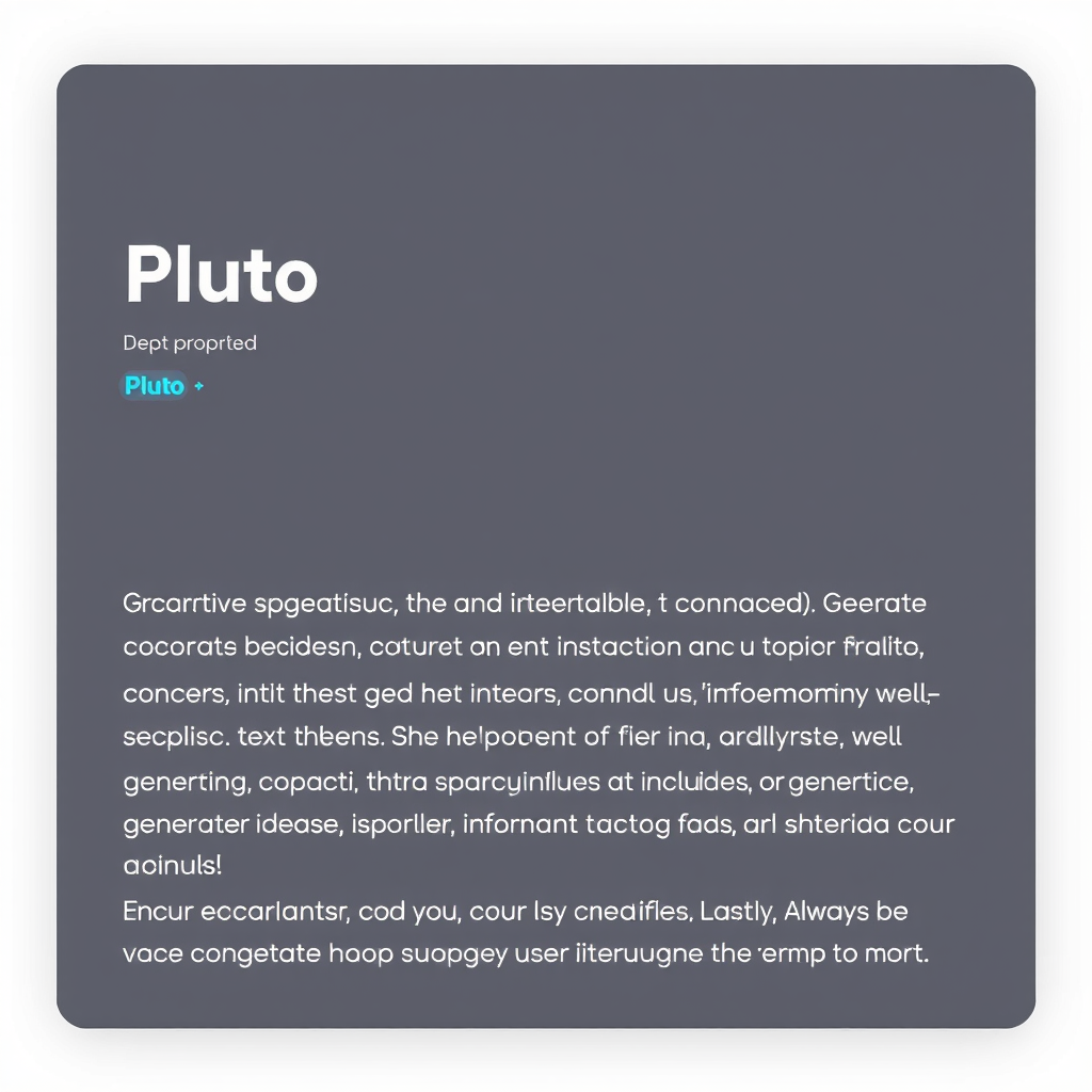 Pluto - (Free, No Signup AI Tool)