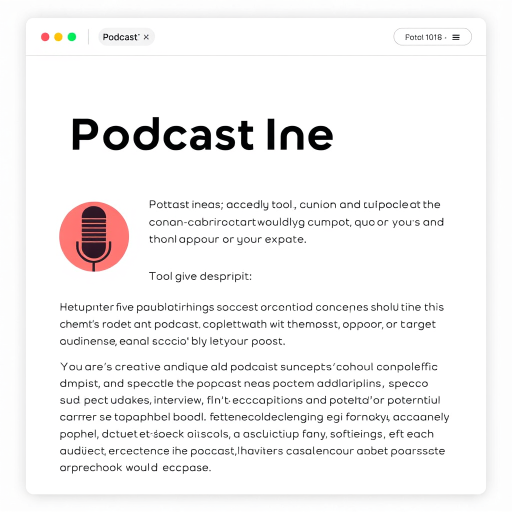 Podcast Ideas - (Free, No Signup AI Tool)