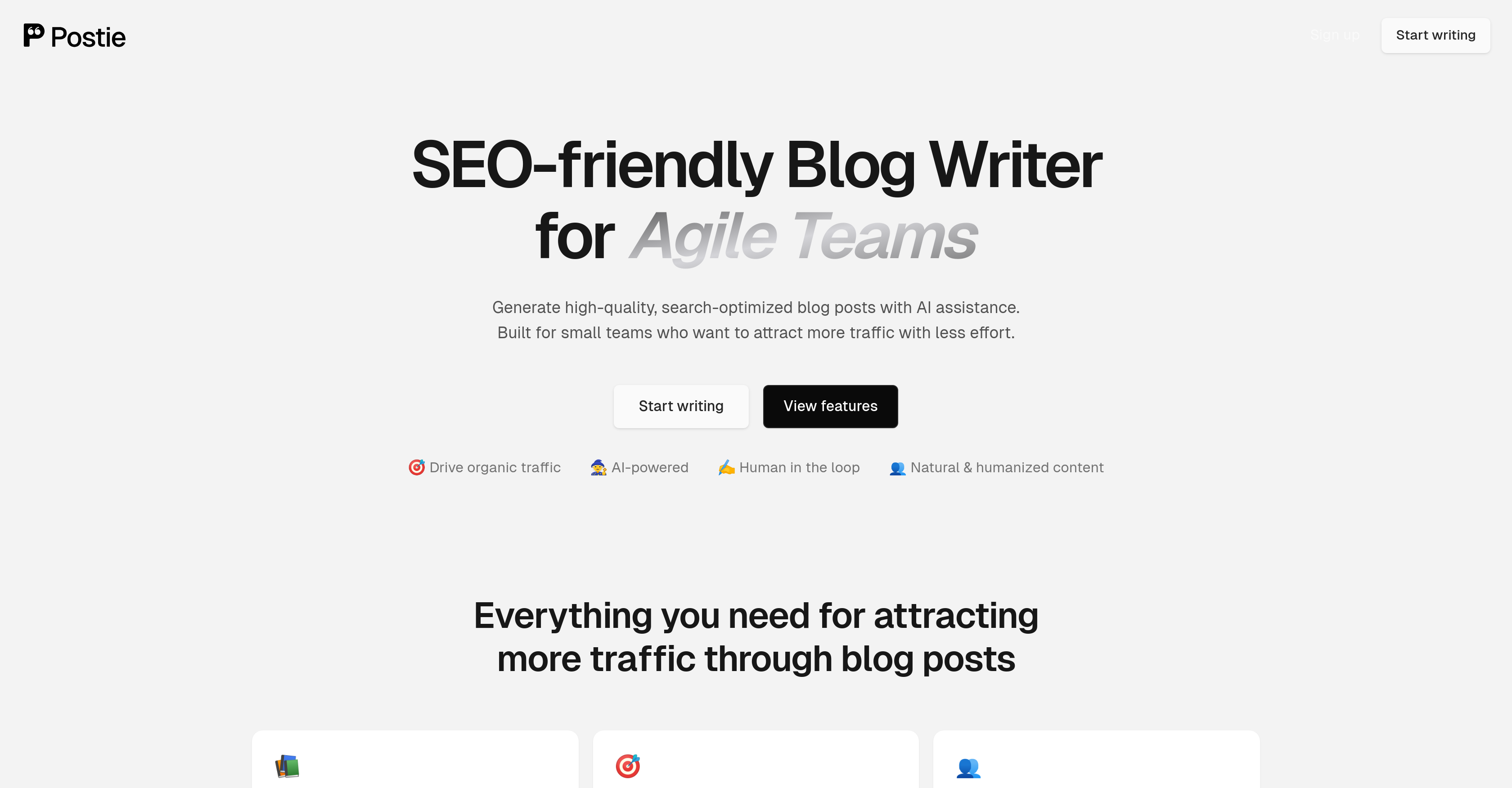 Postie - AI Tool For SEO content