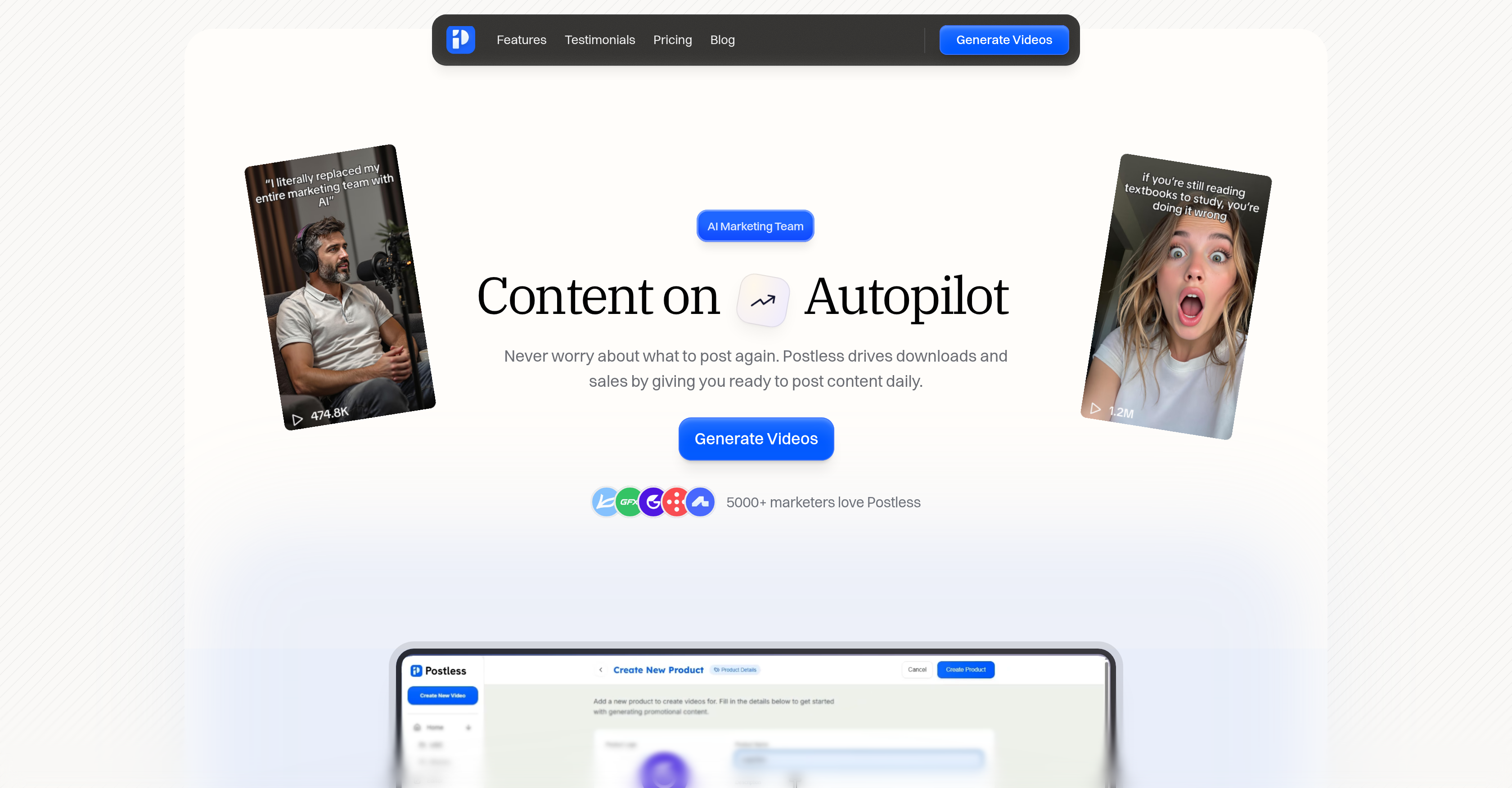 Postless - AI Tool For Short videos