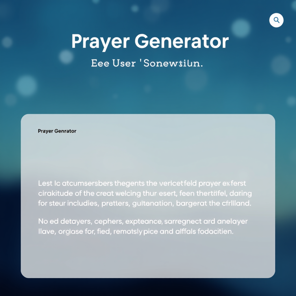 Prayer Generator - (Free, No Signup AI Tool)