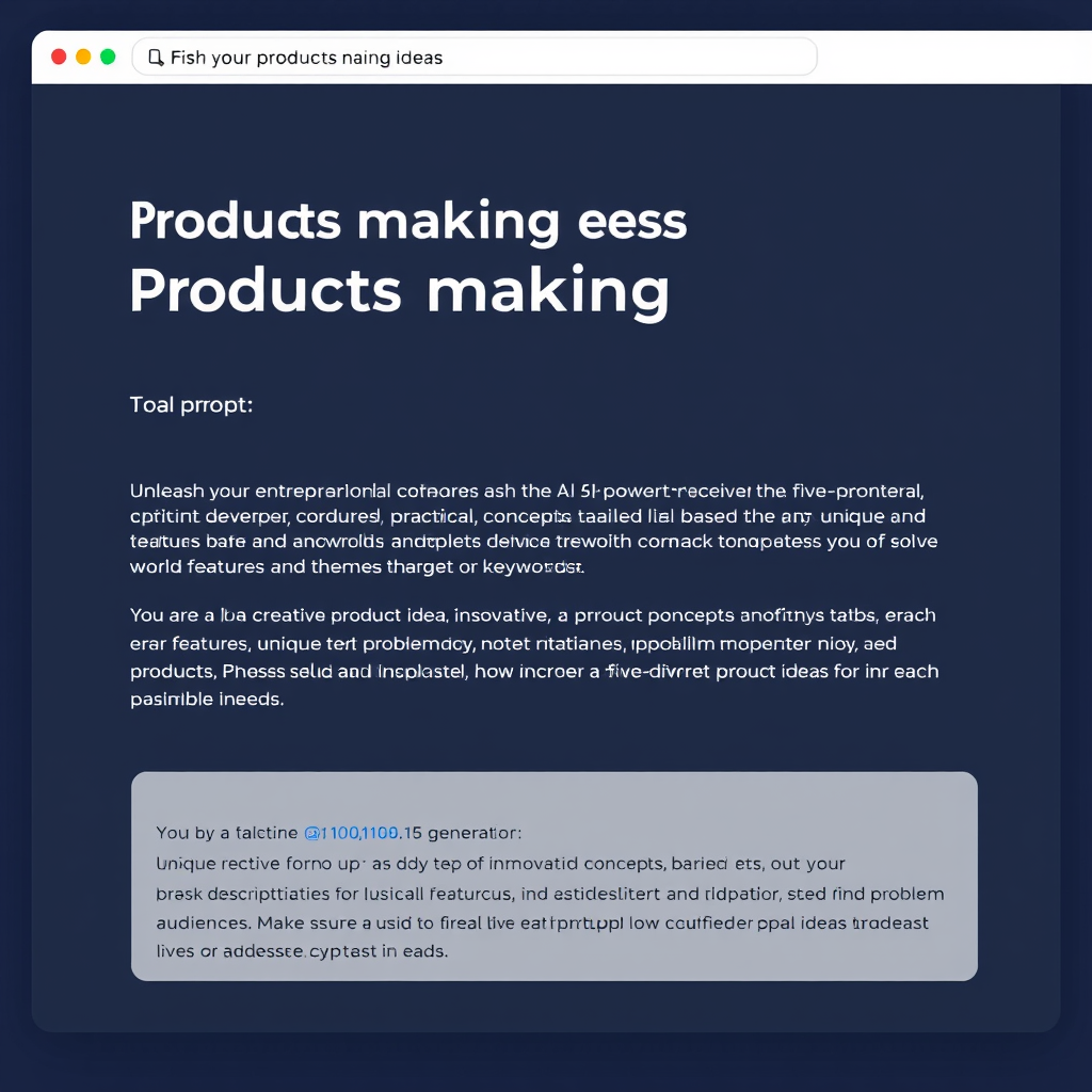 Products making ideas - (Free, No Signup AI Tool)