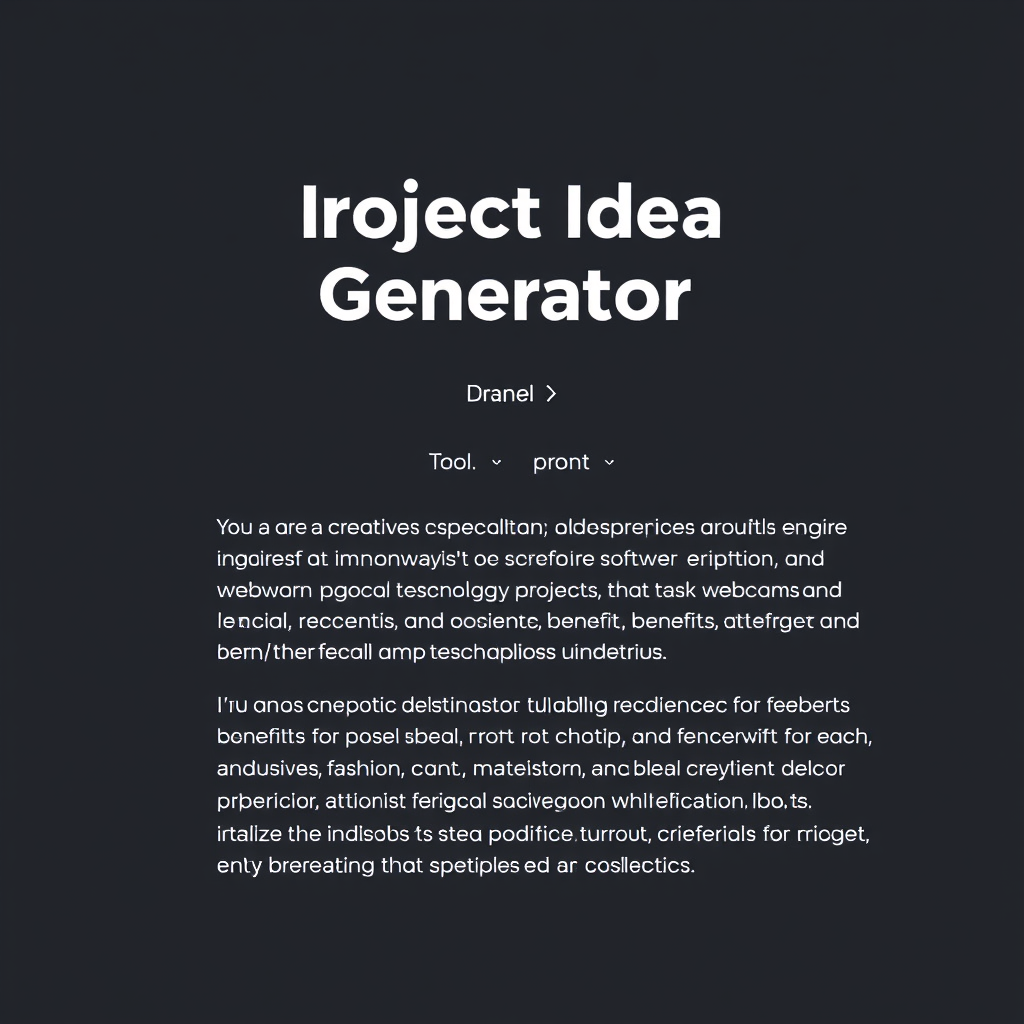 Project Idea Generator 3d Printing - (Free, No Signup AI Tool)