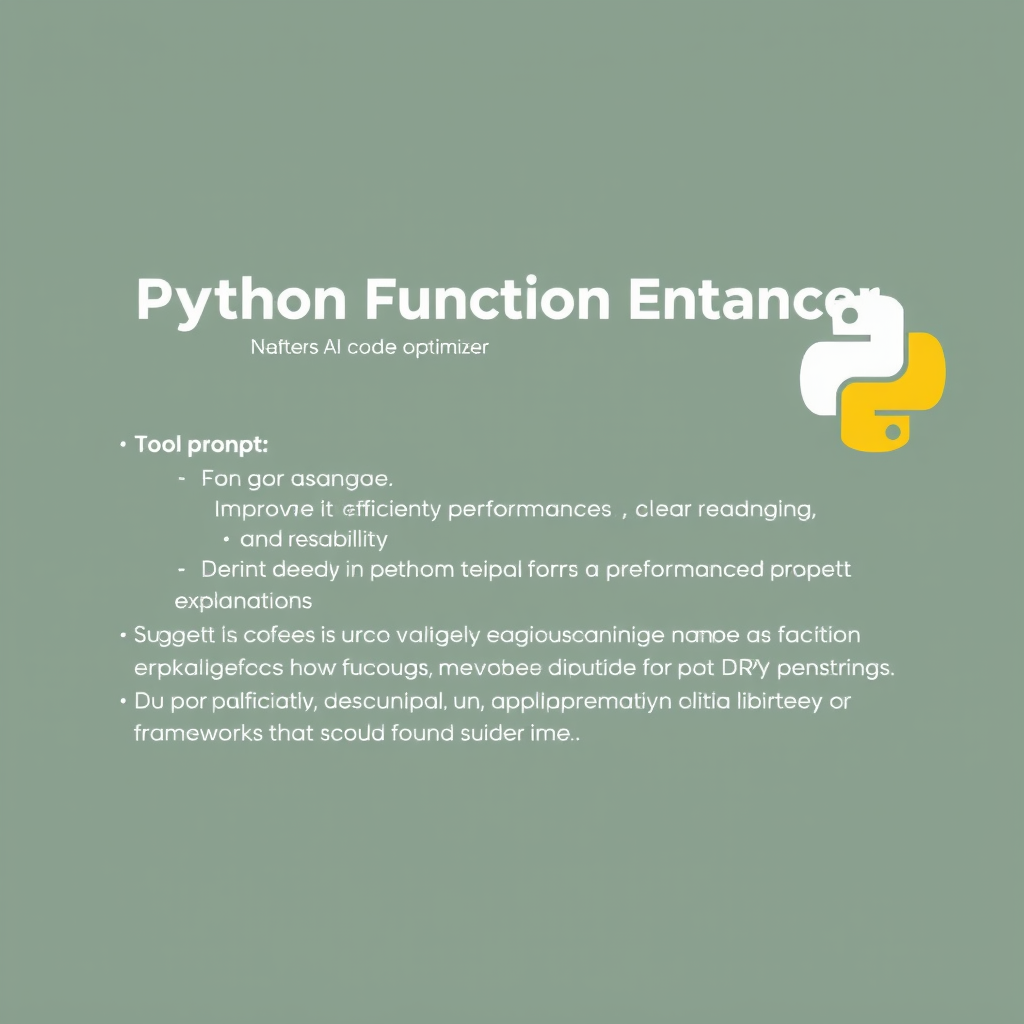 Python Function Enhancer - (Free, No Signup AI Tool)