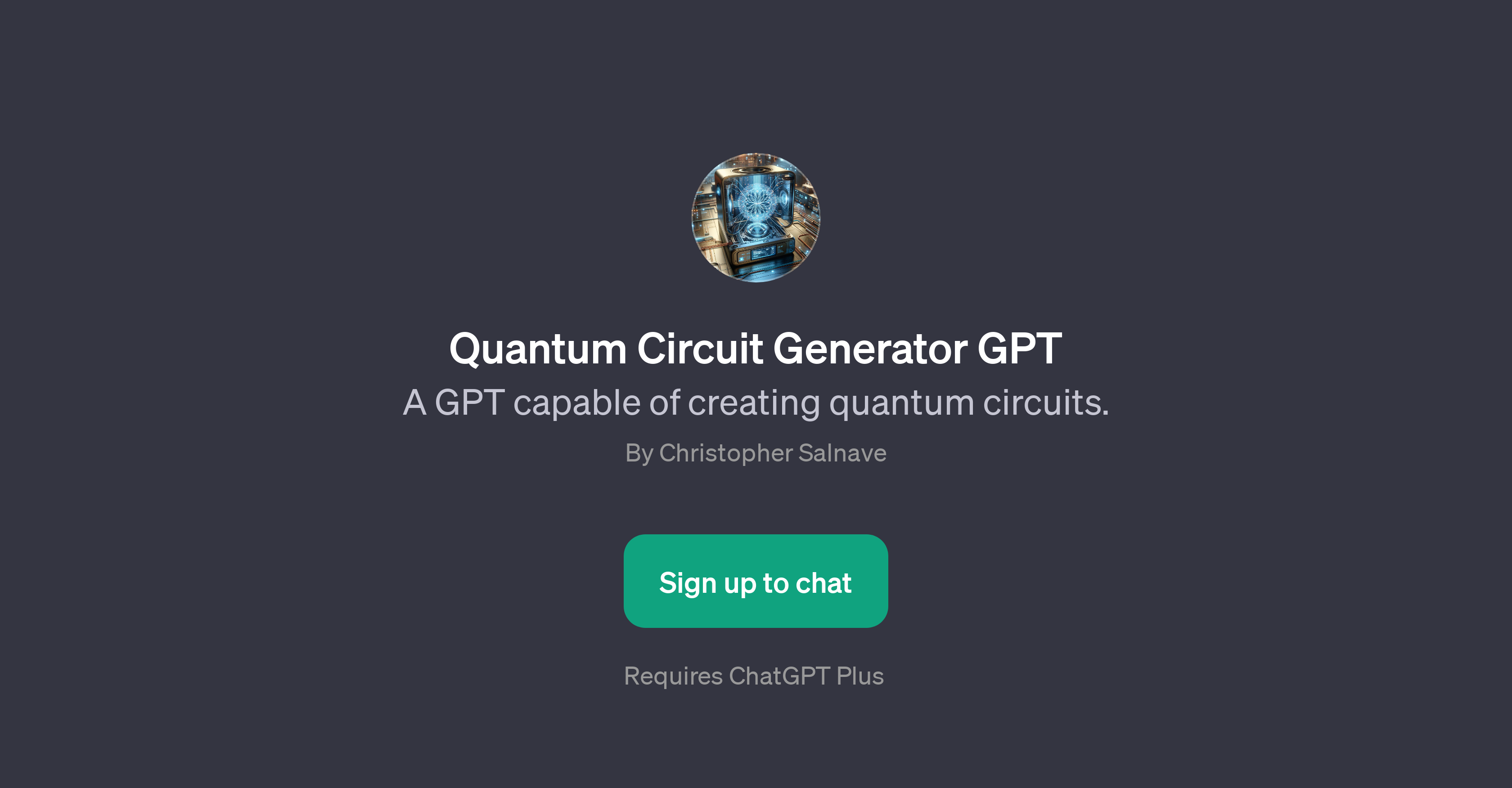 Quantum Circuit Generator GPT - Quantum circuitry learning - TAAFT