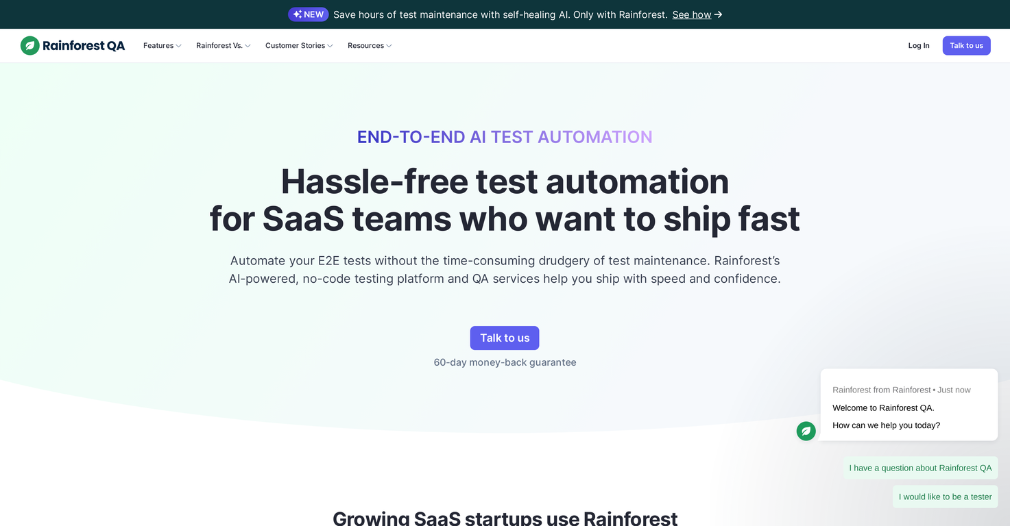 Rainforest Qa And 11 Other Ai Alternatives For Test Automation 7240
