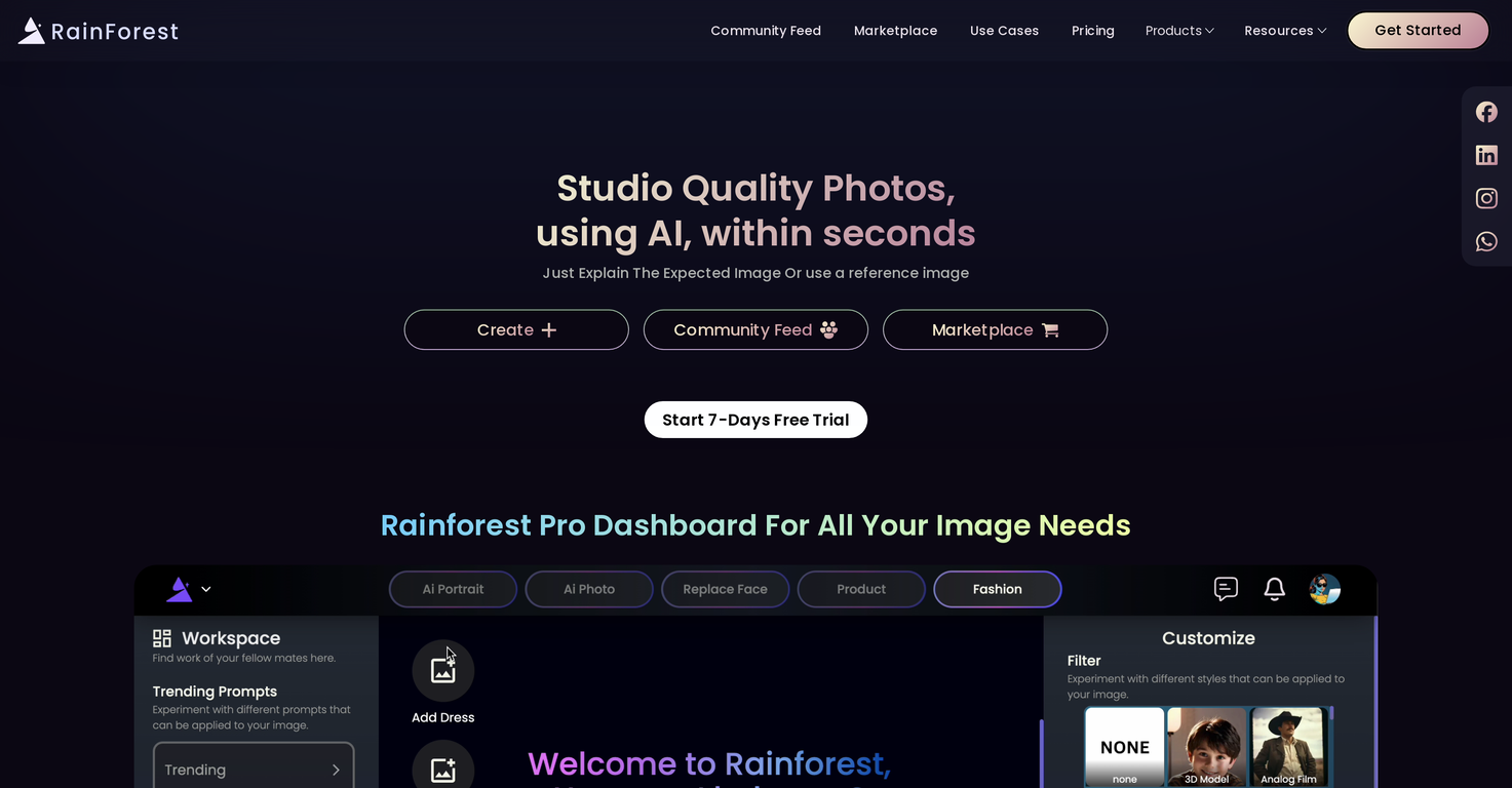 Rainforest.zone - AI Tool For Images