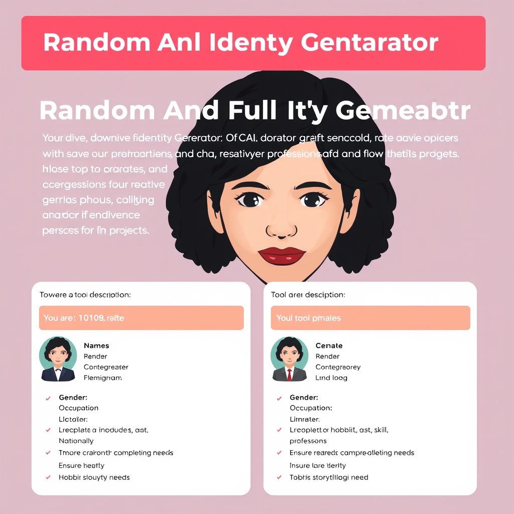 Random And Full Identity Generator - (Free, No Signup AI Tool)
